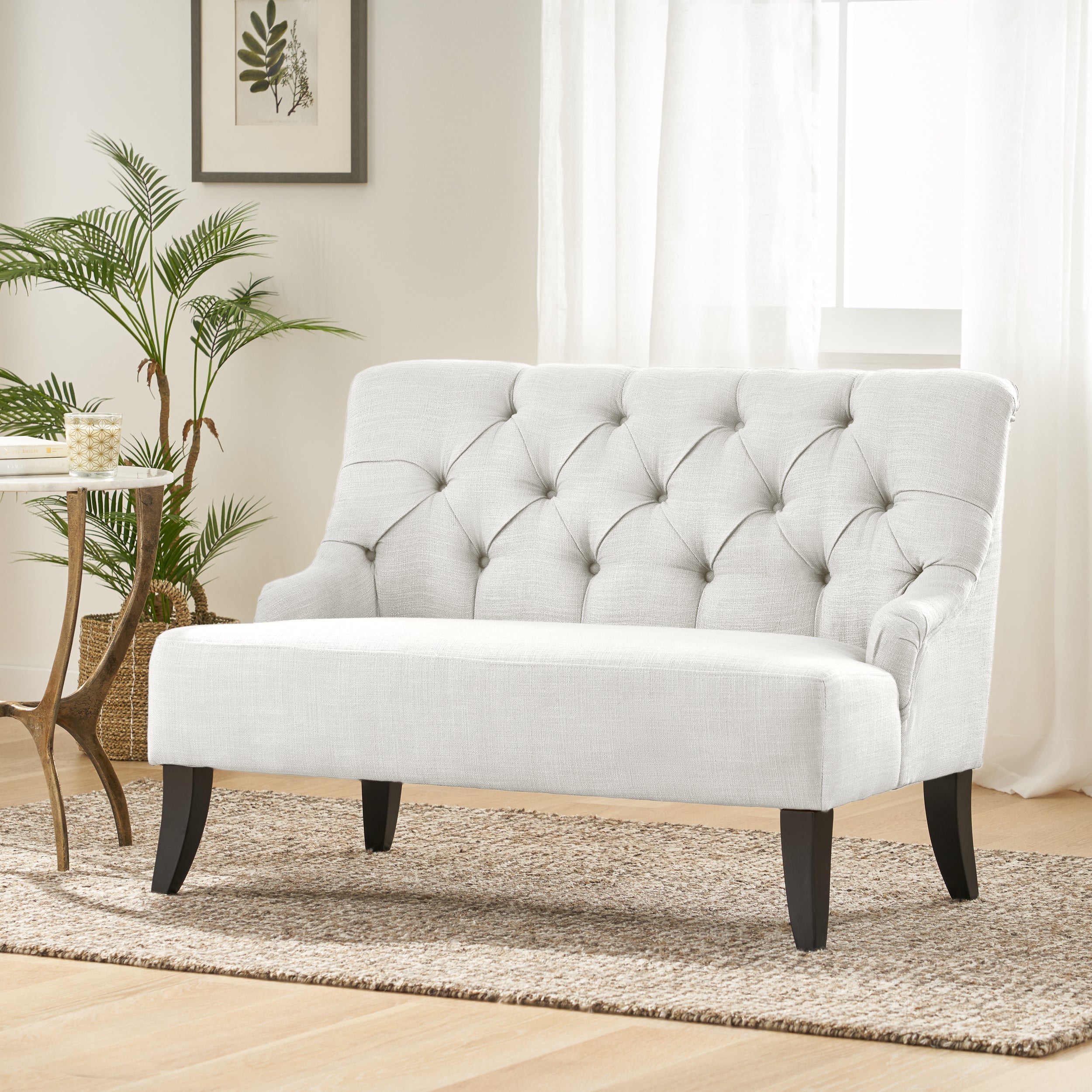 Nicole Button Tufted Settee – Pier 1