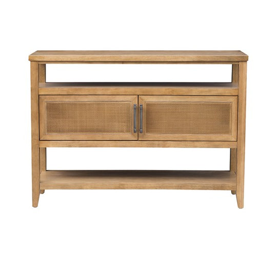 Console Table with 2 Cane Doors and 2 Shelves - Pier 1