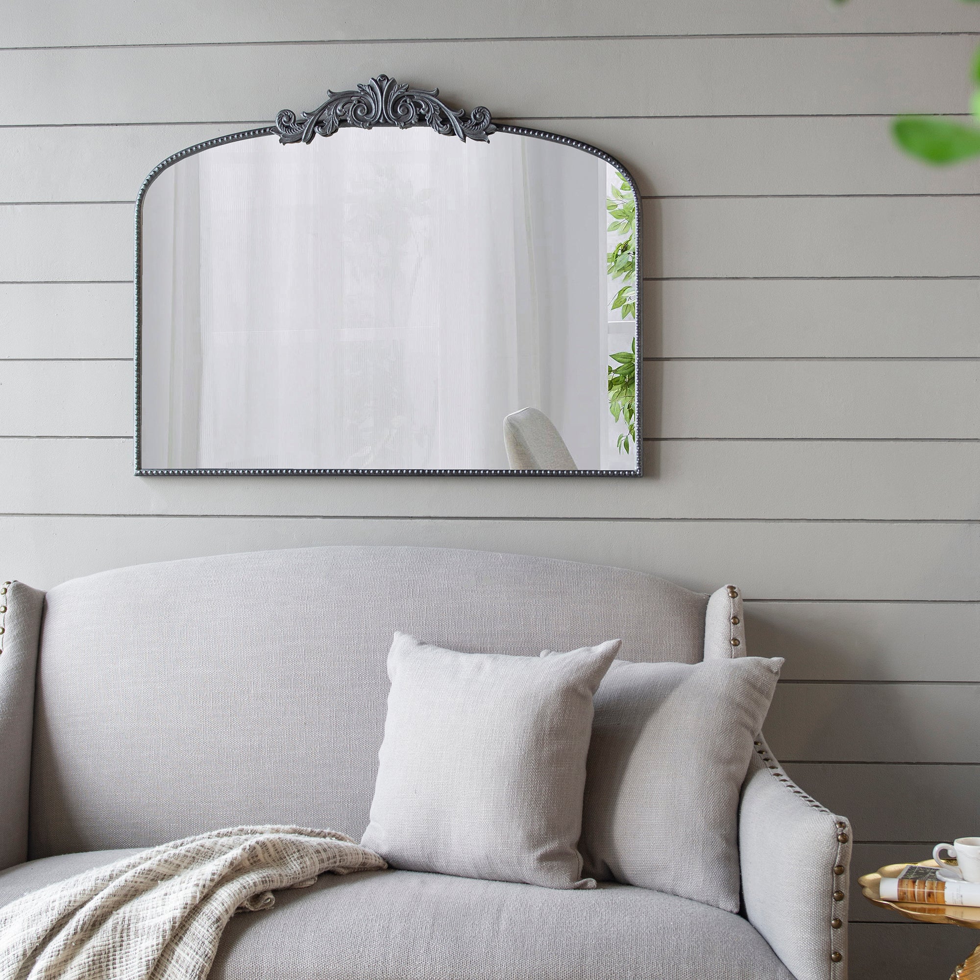 40" x 31" Wall Arch Mirror with Baroque Inspired Frame - Pier 1