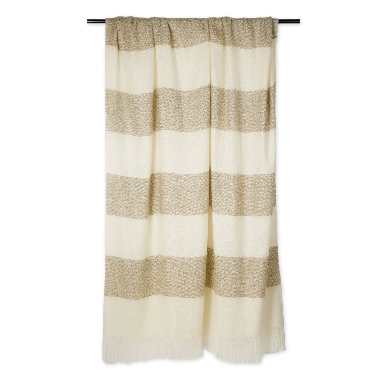Brown Rugby Stripe Acrylic Throw - Pier 1