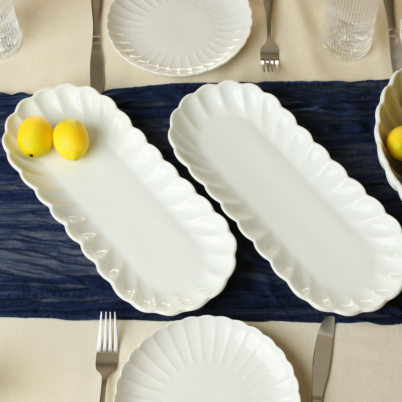 Petal Set of 2 Oblong Platter - Pier 1