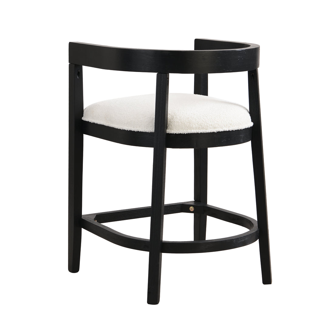 Modern Rubberwood Counter Stool Set with Upholstered Seats – Pier 1