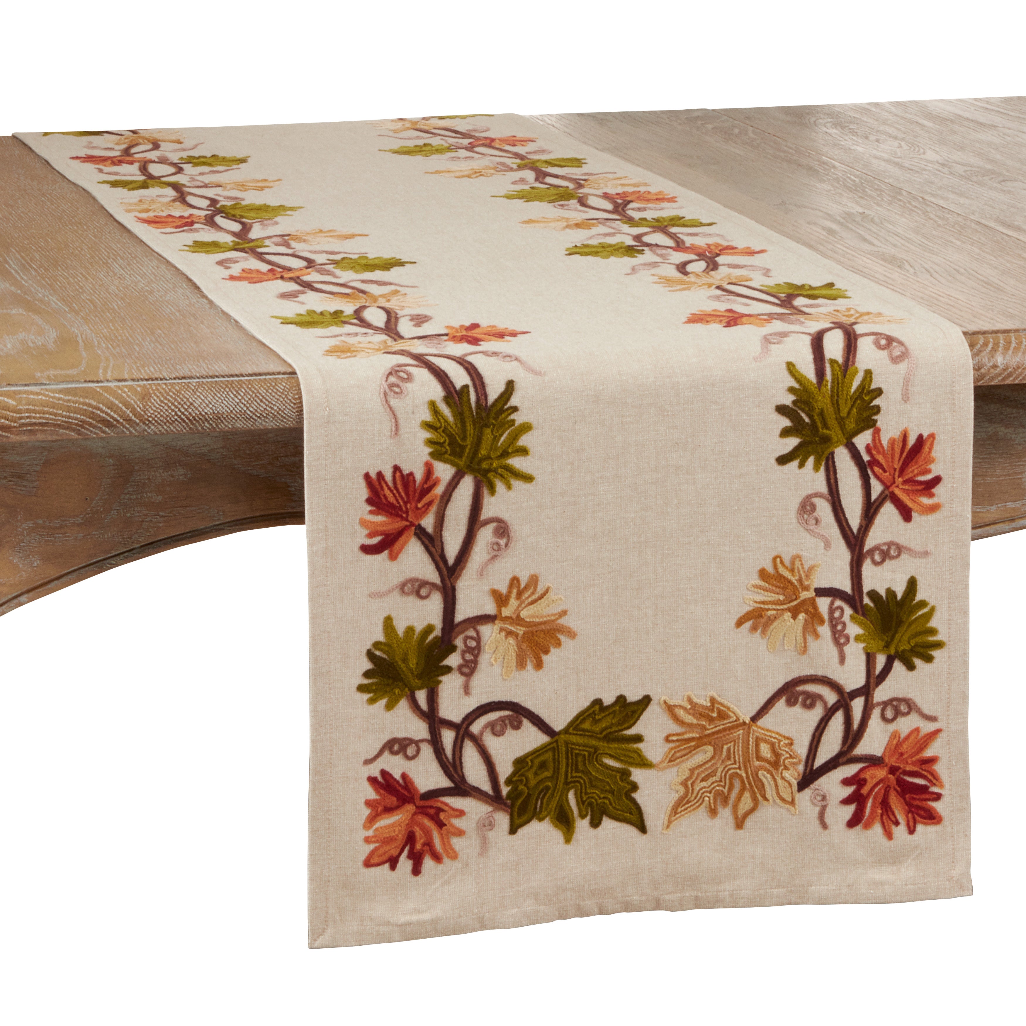 Embroidered Fall Leaf Table Runner – Pier 1
