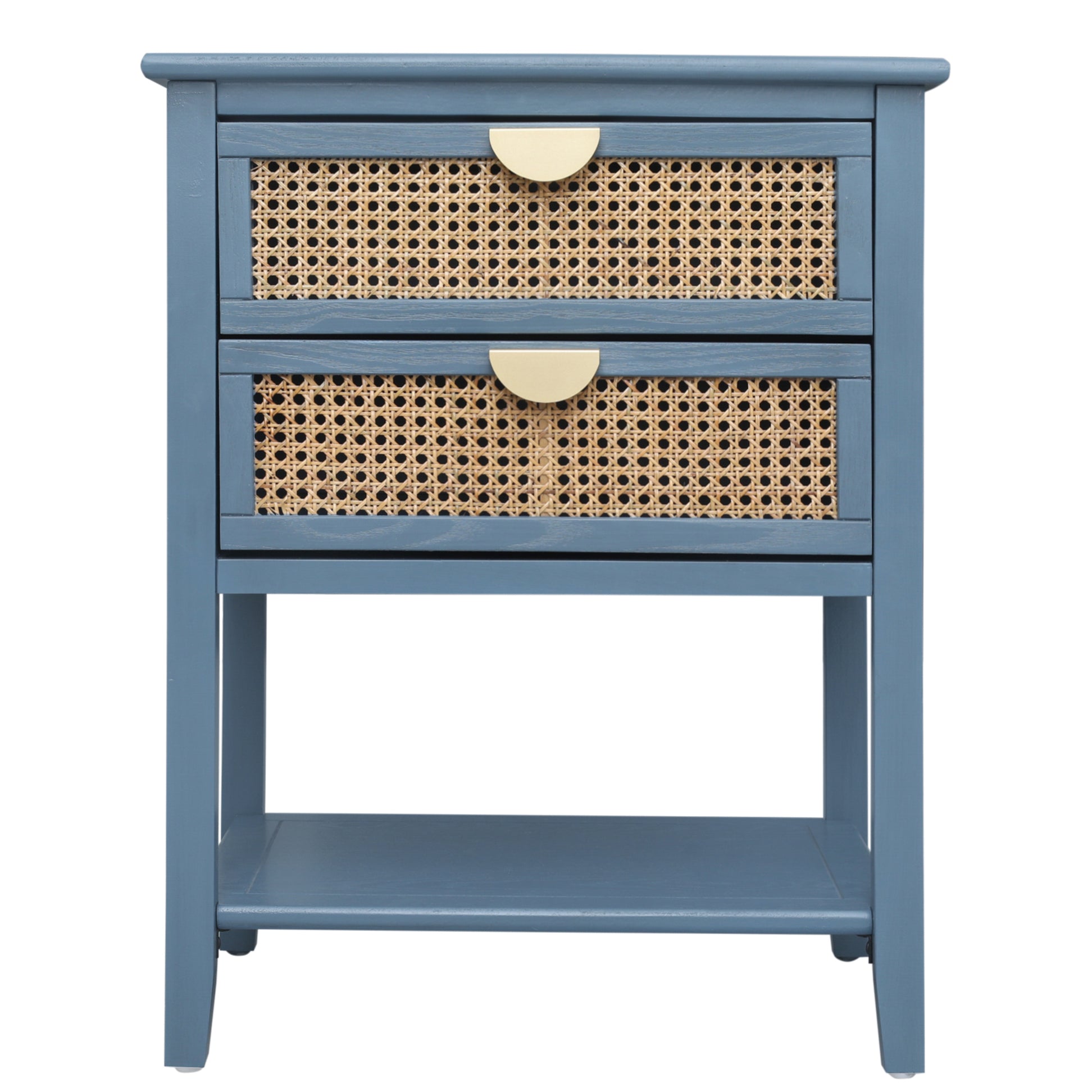 Side Table with 2 Rattan Drawers and Shelf - Pier 1