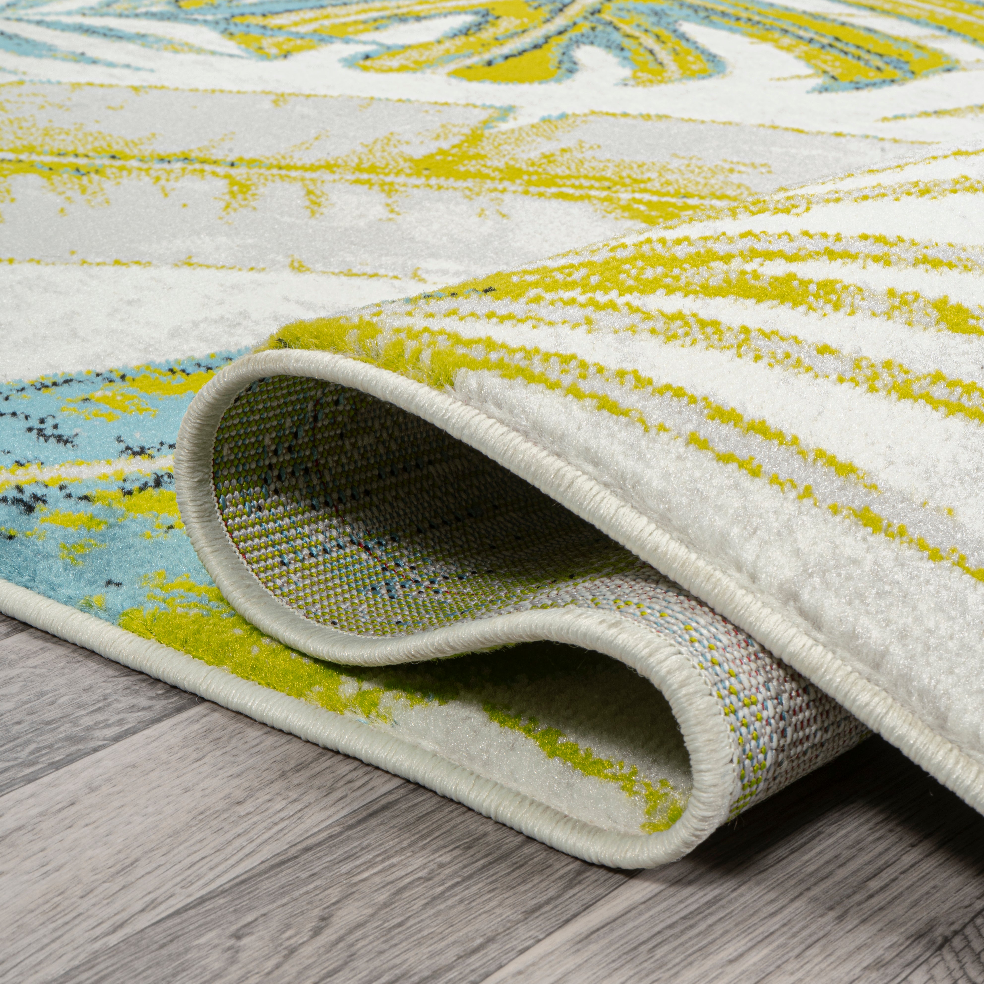 Monstera Tropical Leaves Area Rug - Pier 1