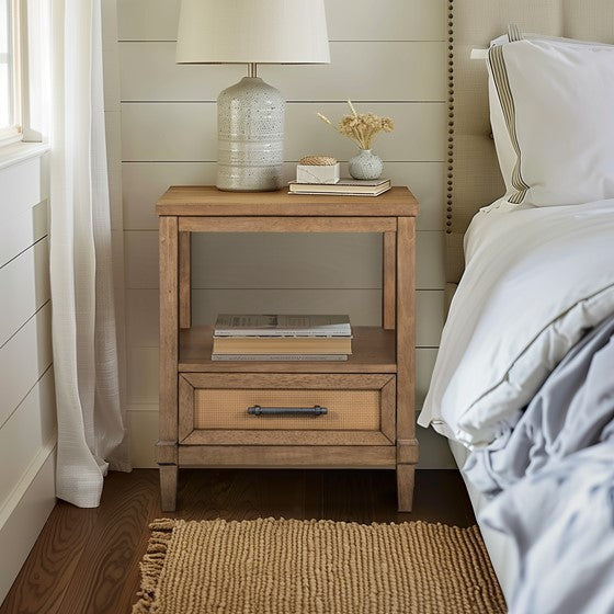 Nightstand with Bottom Drawer and Open Shelf - Pier 1