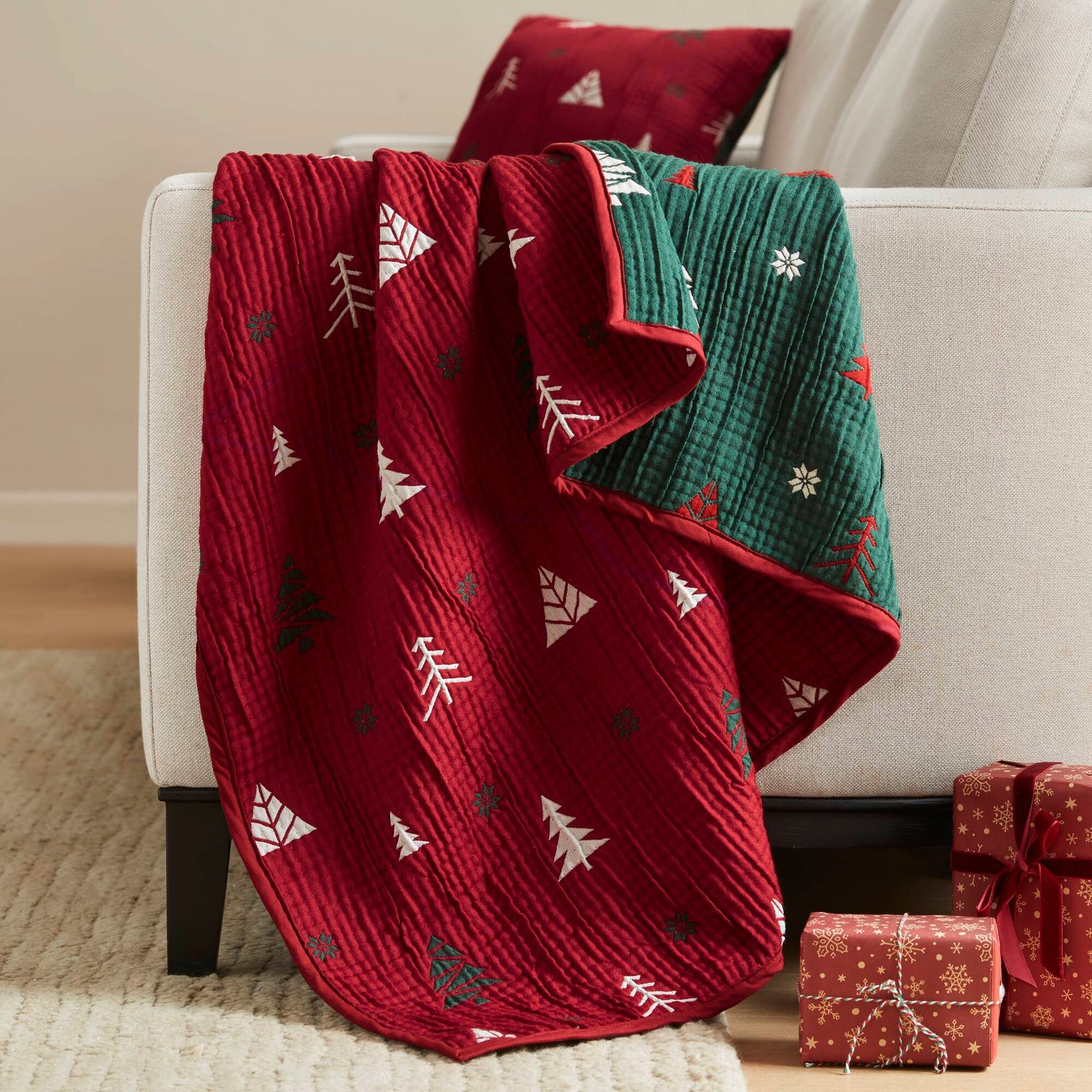 Red Winter Throw Set – Pier 1