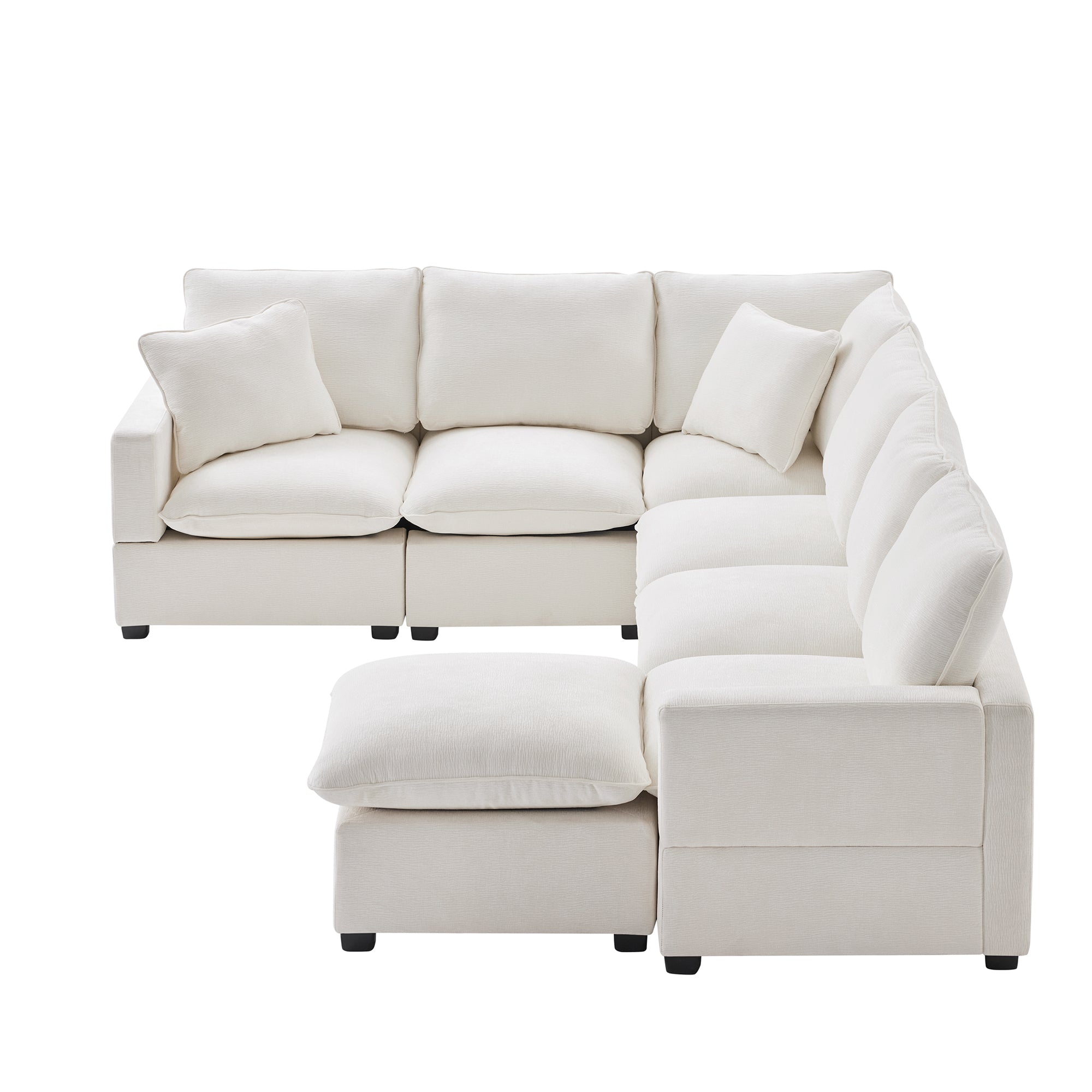 Chenille Modular U-Shape Sectional Sofa, Seats 7 – Pier 1