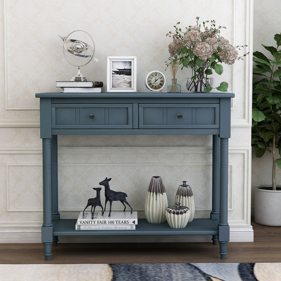 Jace Console Table with 2 Drawers and Bottom Shelf - Pier 1