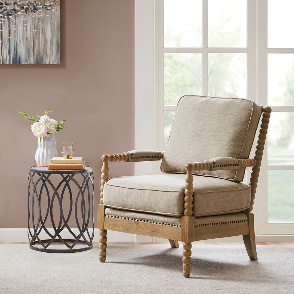 Automata Arm Chair with Open-Back Spindle and Turned Design - Pier 1