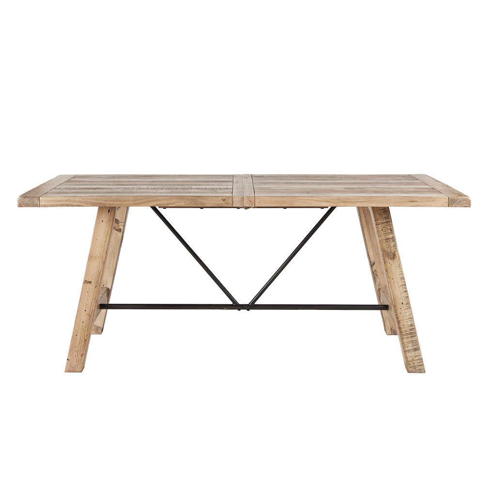 Sonoma Rustic Rectangular Dining Table with Metal Support – Pier 1