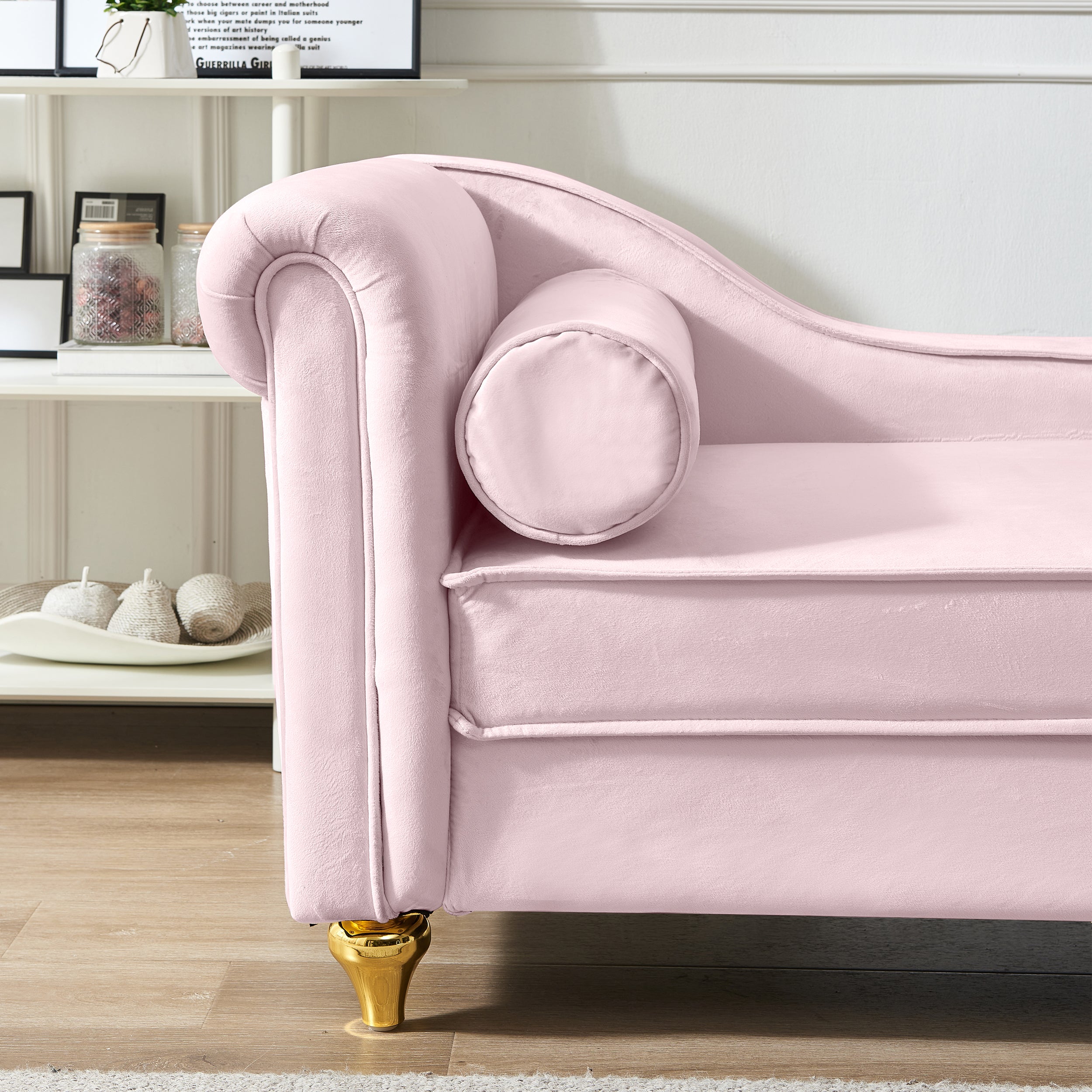 Glam Velvet Upholstered Chaise Lounge Chair – Pier 1