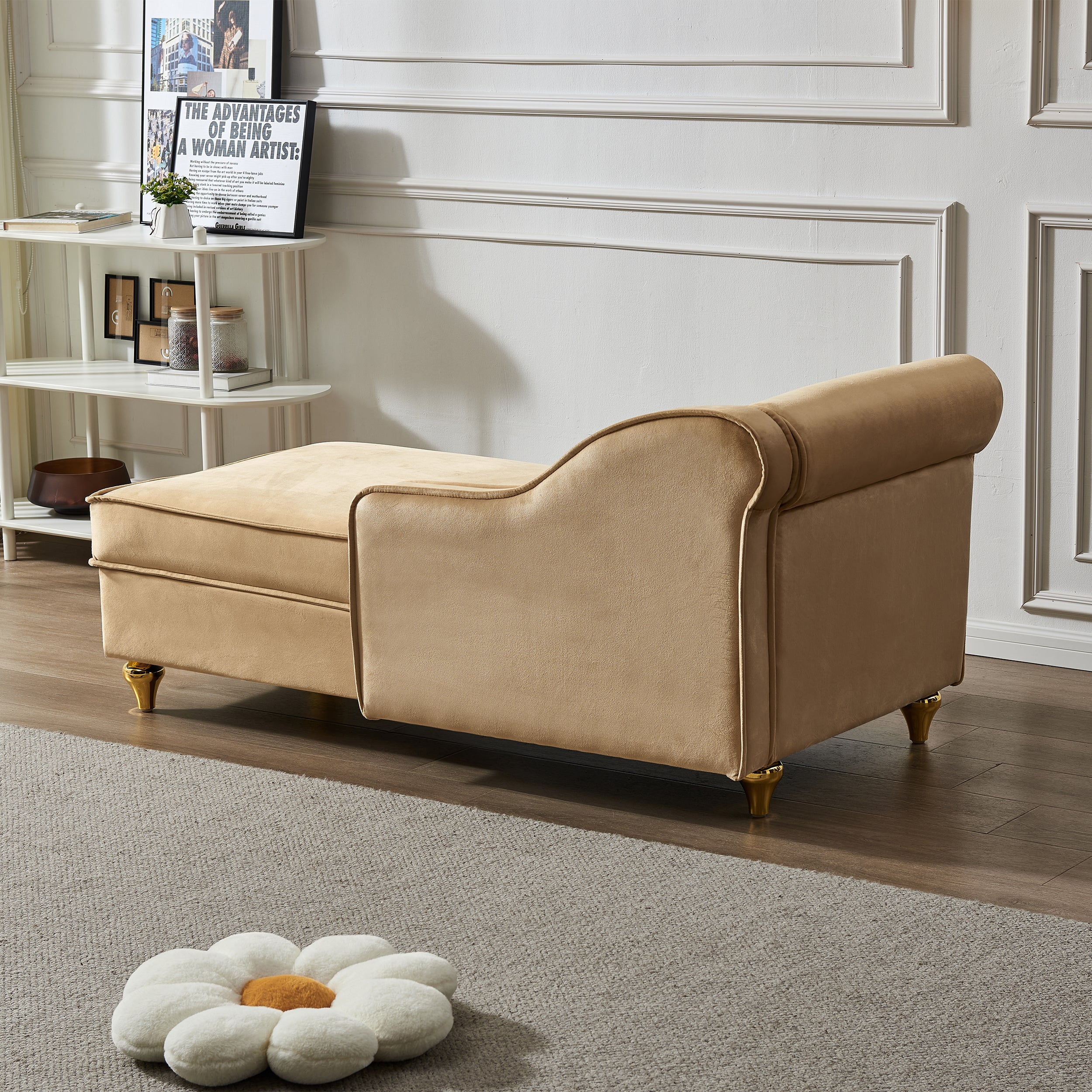 Glam Velvet Upholstered Chaise Lounge Chair – Pier 1