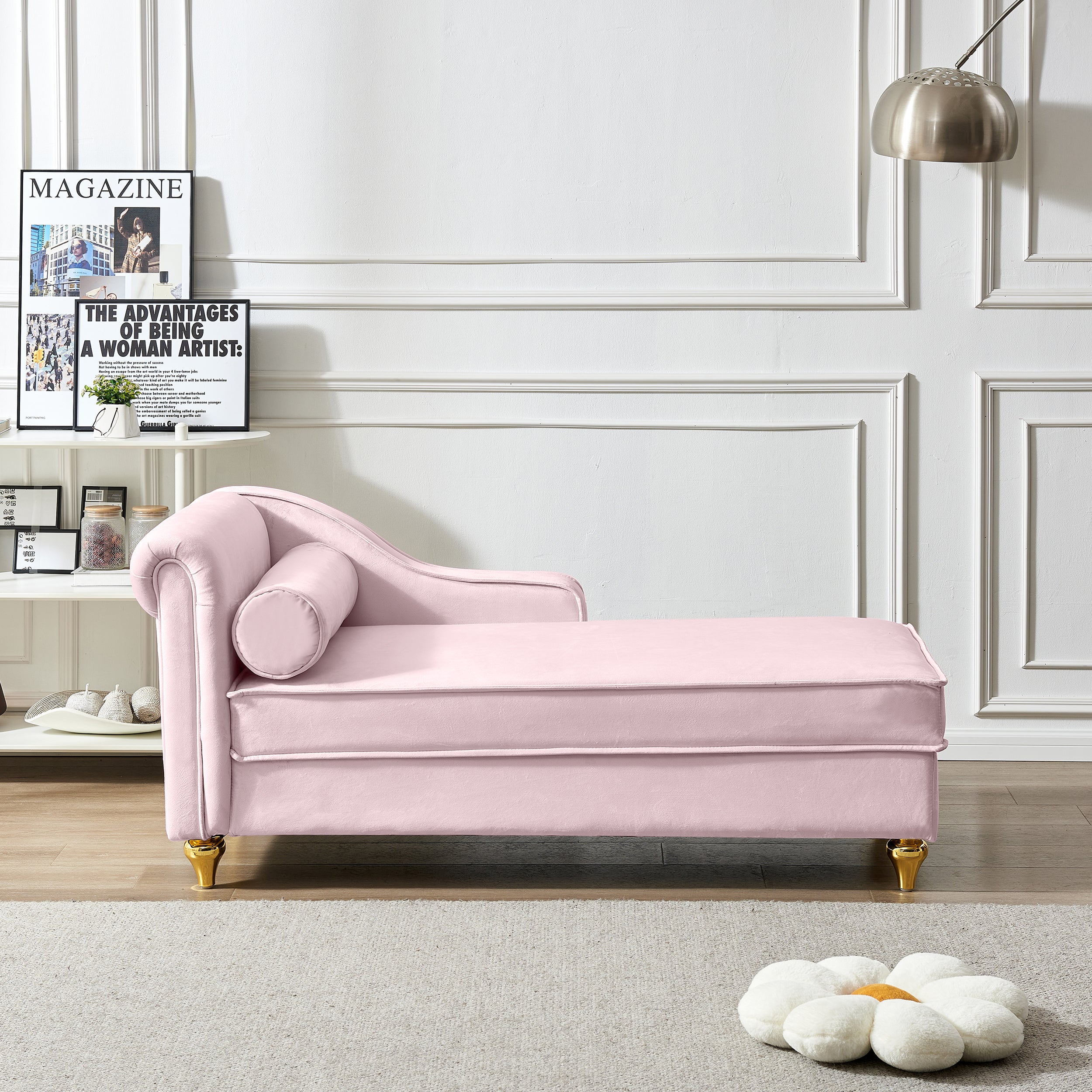Glam Velvet Upholstered Chaise Lounge Chair – Pier 1