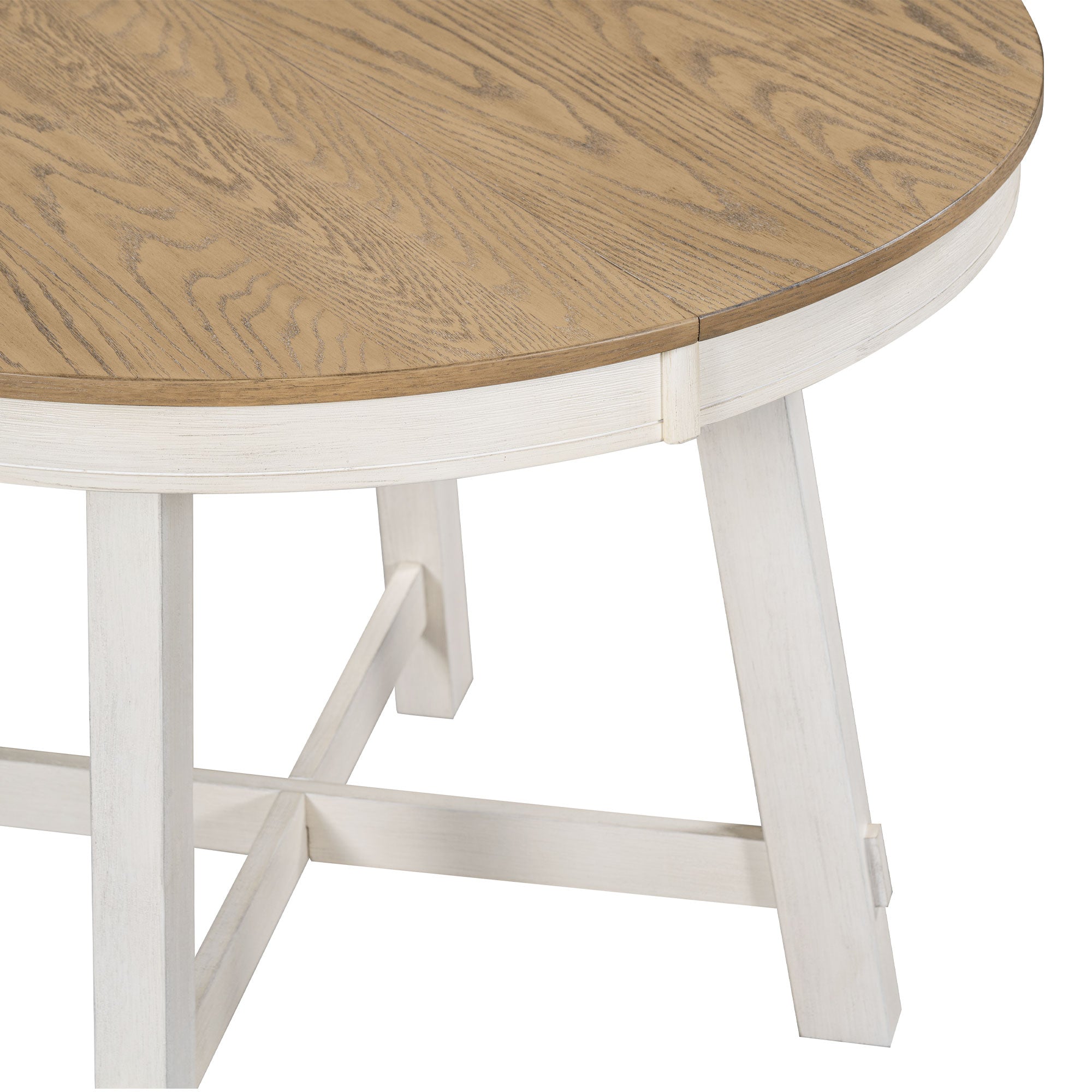 Gia Farmhouse Round Extendable Dining Table with 16" Leaf – Pier 1