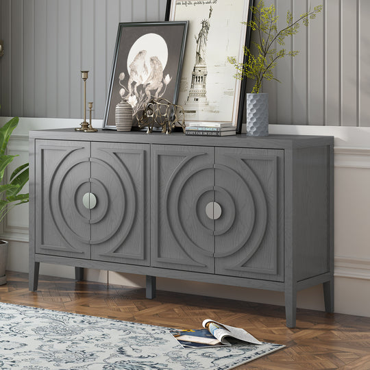 Circular Groove Design Retro Sideboard – Pier 1