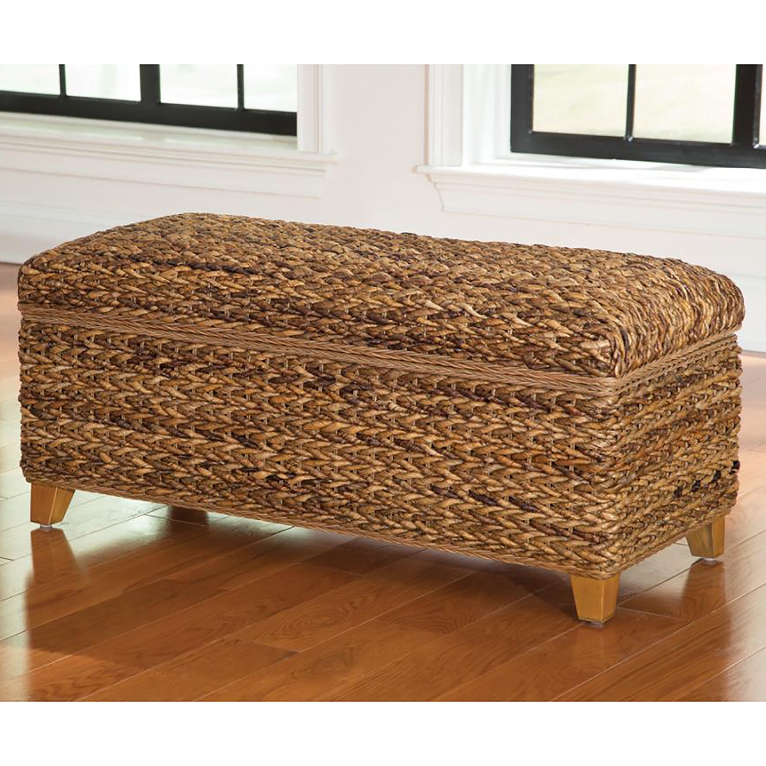 Amber Woven Banana Leaf Storage Trunk - Pier 1