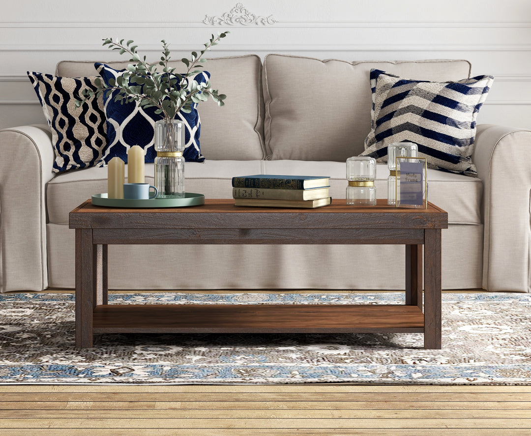 Farmhouse Rustic Rectangular Coffee Table – Pier 1