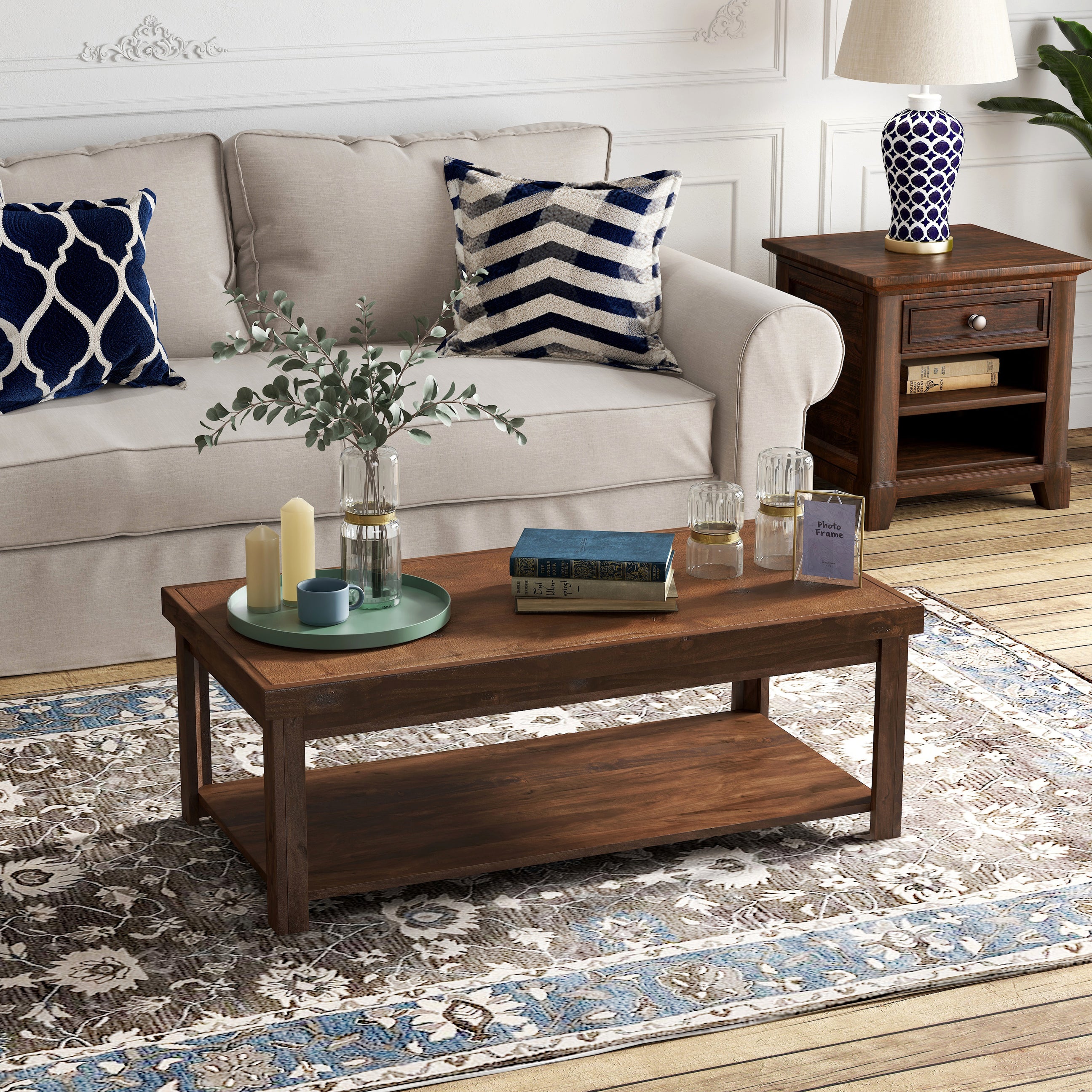 Farmhouse Rustic Rectangular Coffee Table – Pier 1