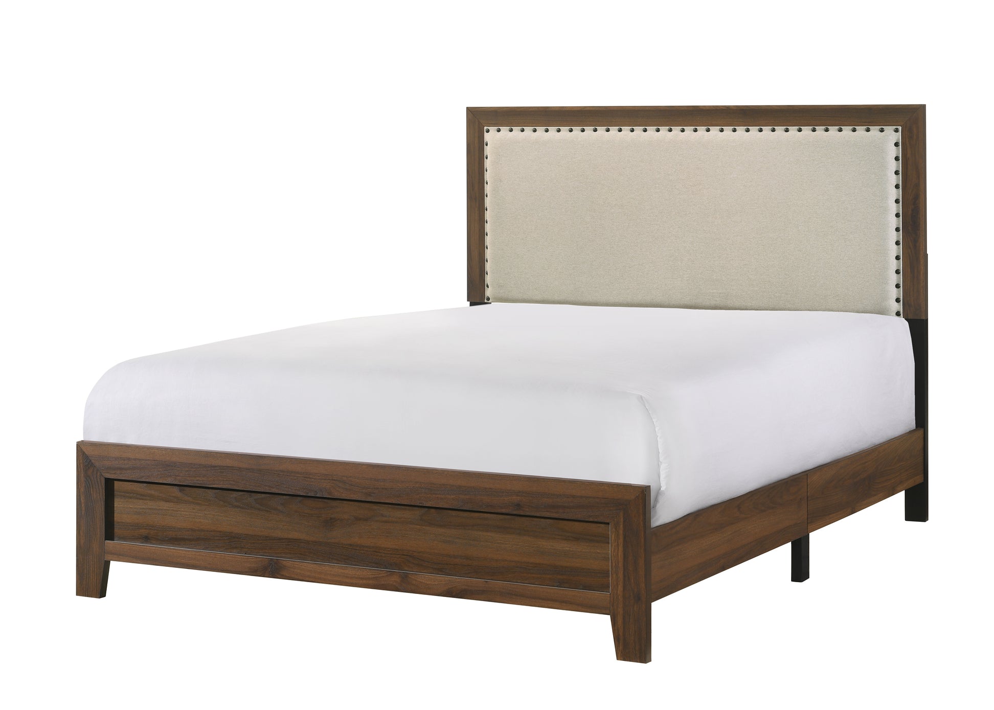Wood Bed with Tufted Upholstered Headboard – Pier 1