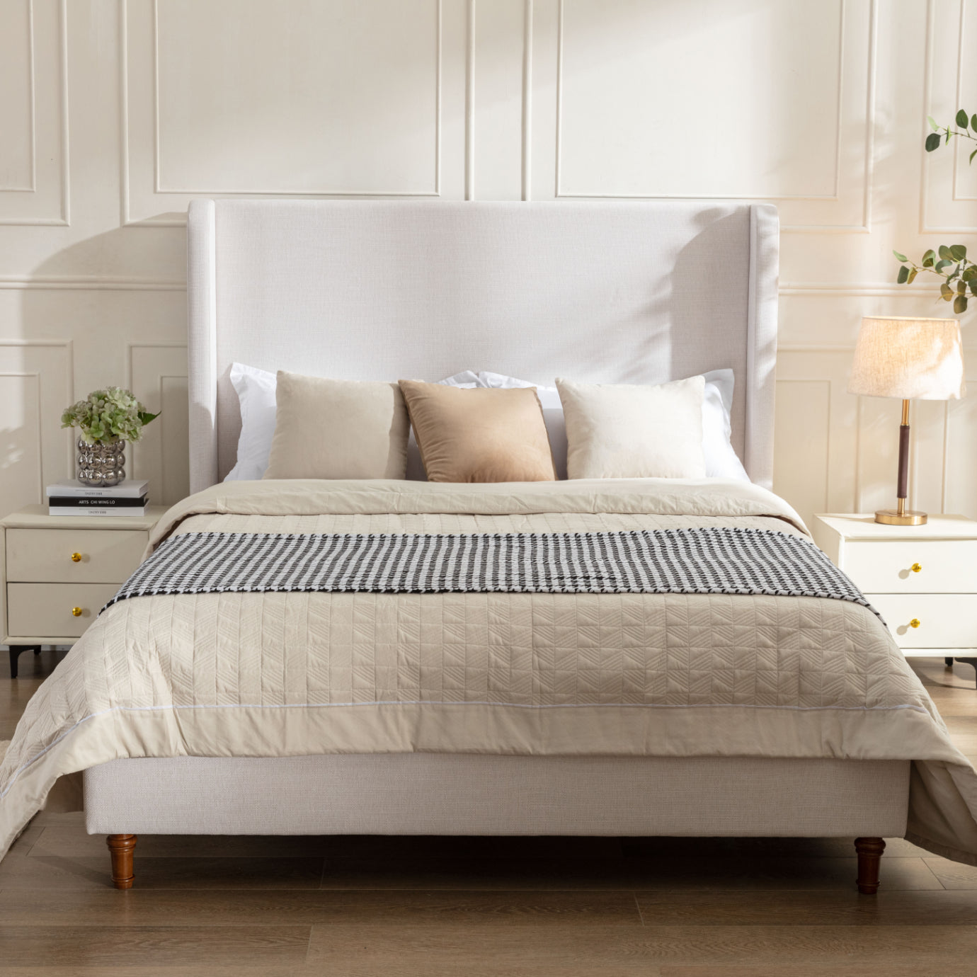Hayden Upholstered Wingback Bed – Pier 1
