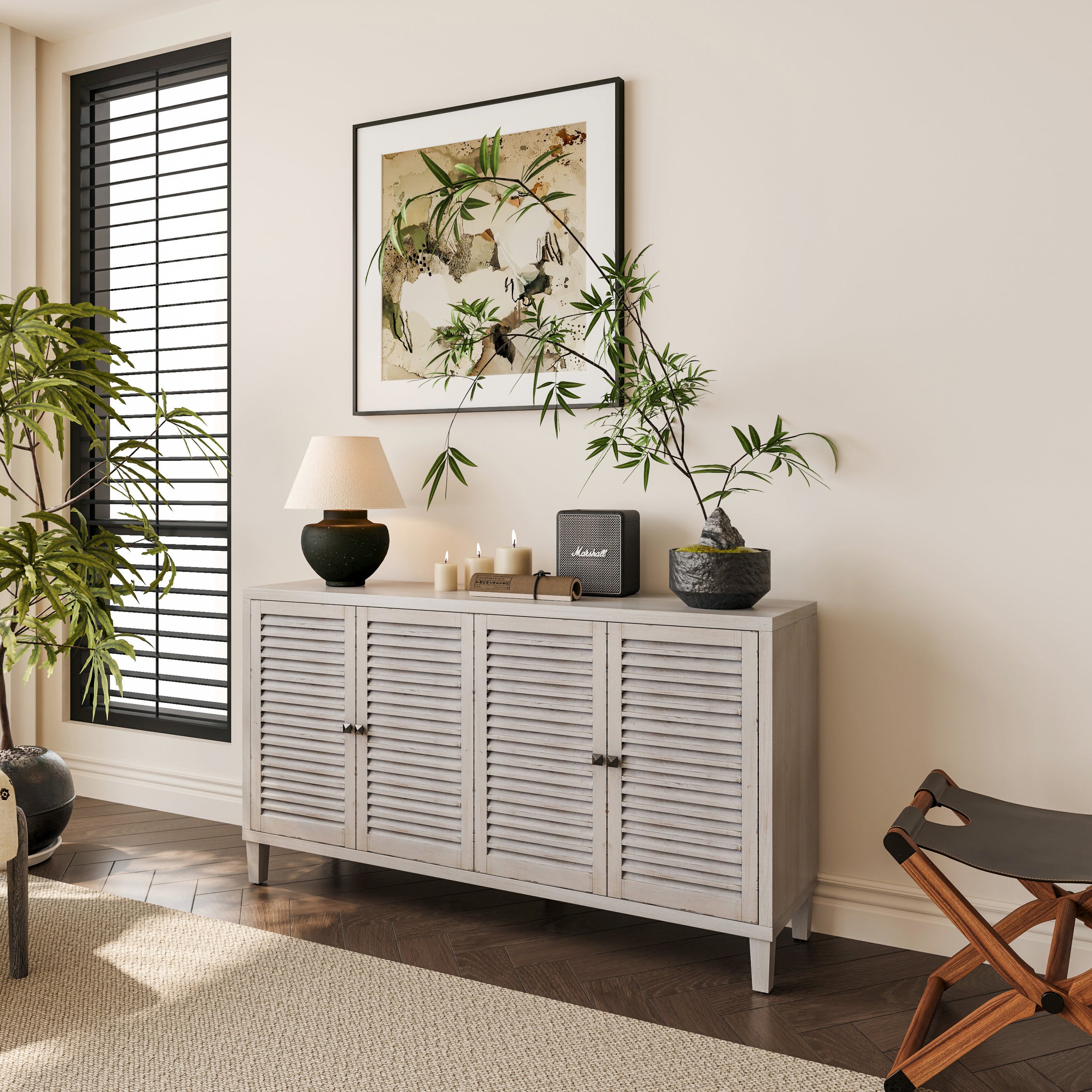 Shutter Door Sideboard Buffet - Pier 1