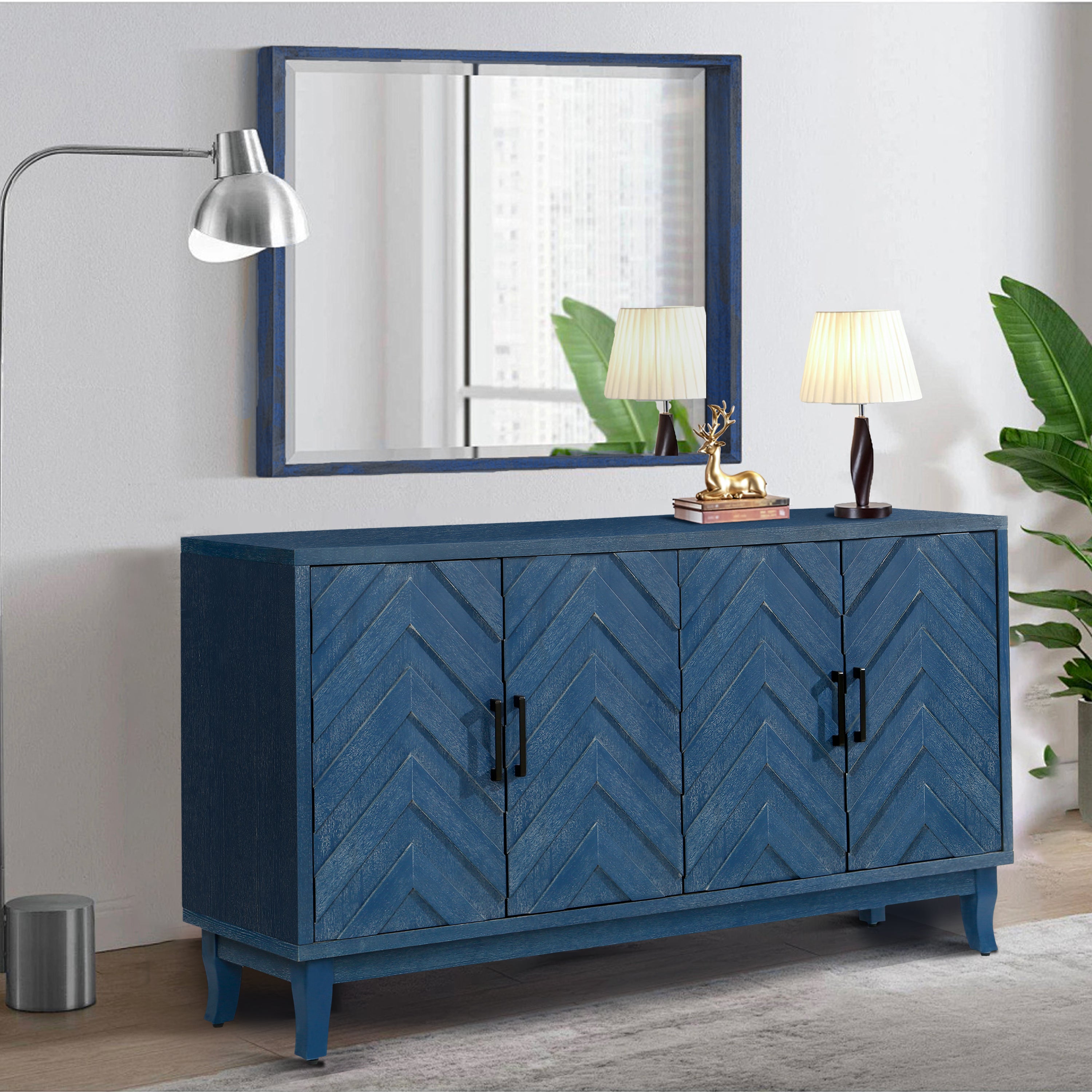Chevron 4-Door Sideboard Cabinet – Pier 1