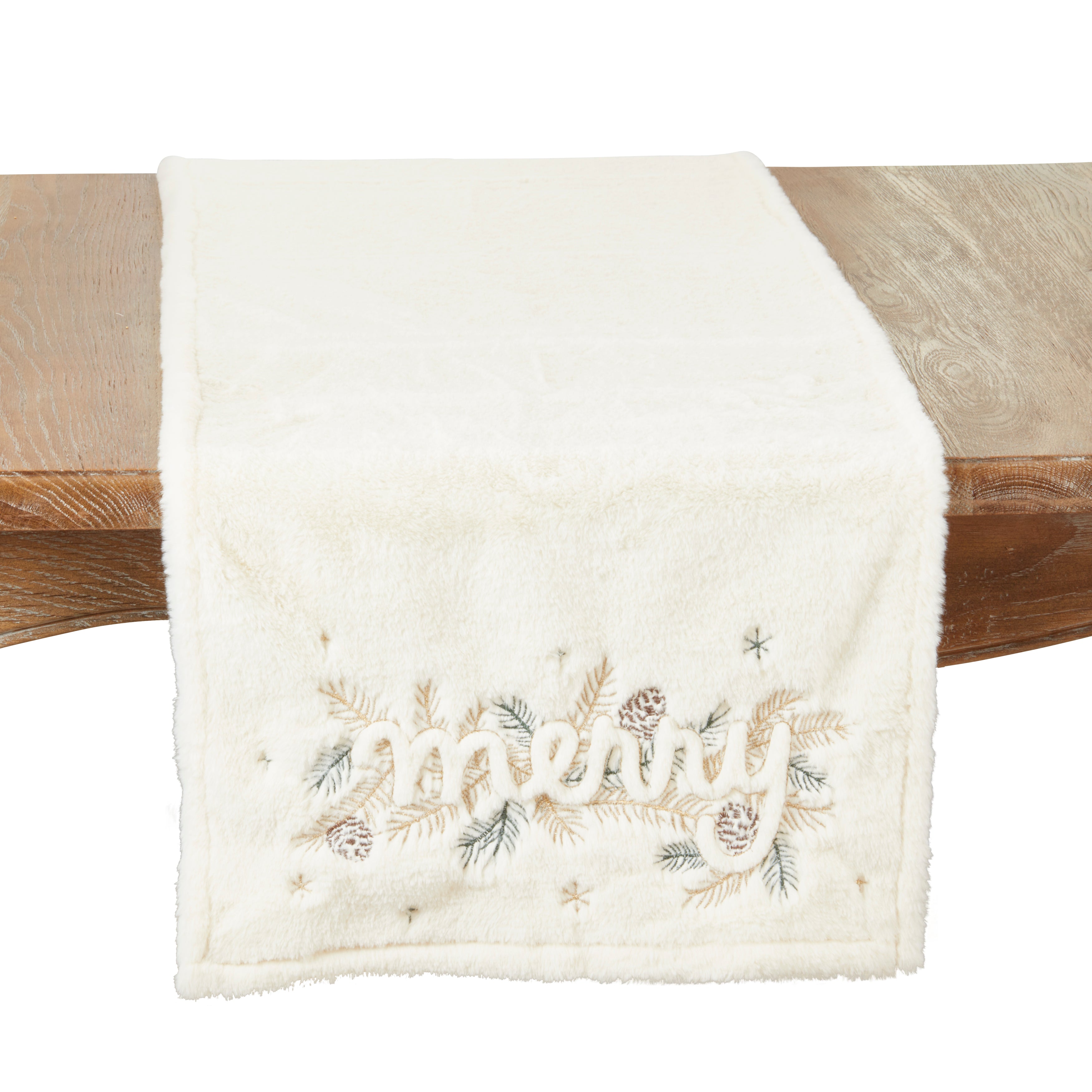 Holiday Glamour Faux Fur Table Runner – Pier 1
