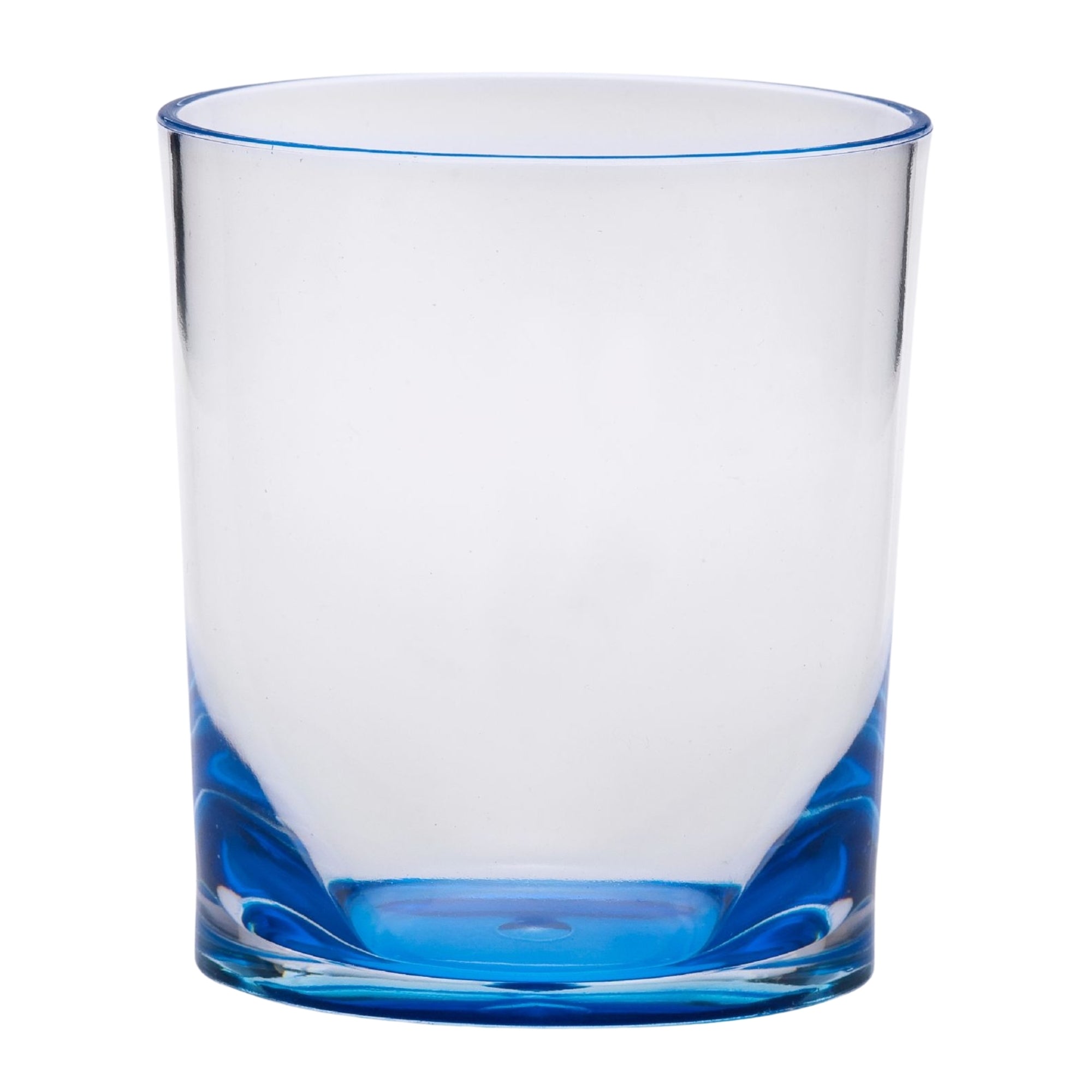 Oval Halo Acrylic Glasses Set of 4 DOF 12oz, Blue, BPA Free Plastic Dr ...