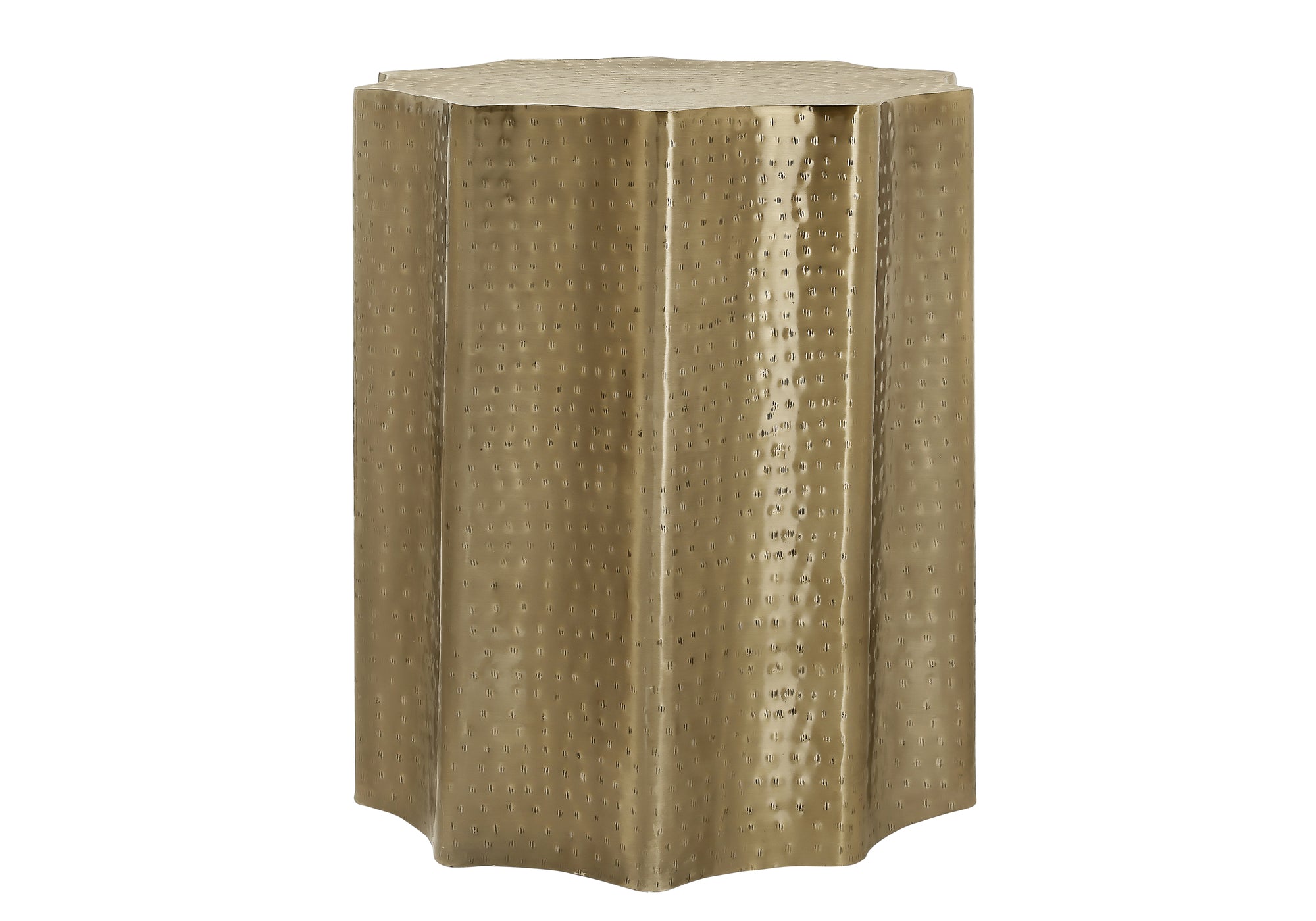 Artifact End Table with Scalloped Design and Hammered Texture - Pier 1