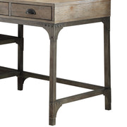 Weathered Oak and Antique Silver 3-Drawer Writing Desk – Pier 1