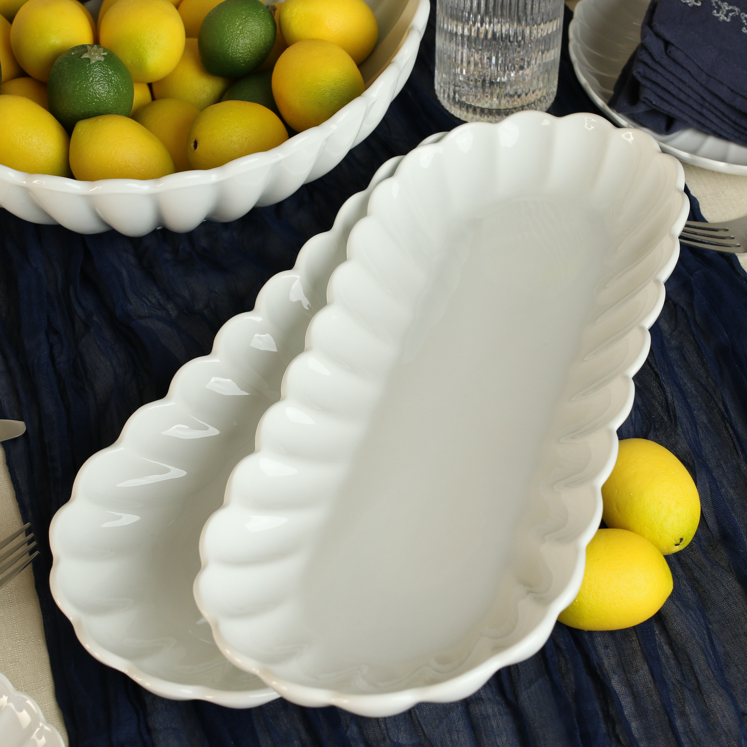 Petal Set of 2 Oblong Platter - Pier 1