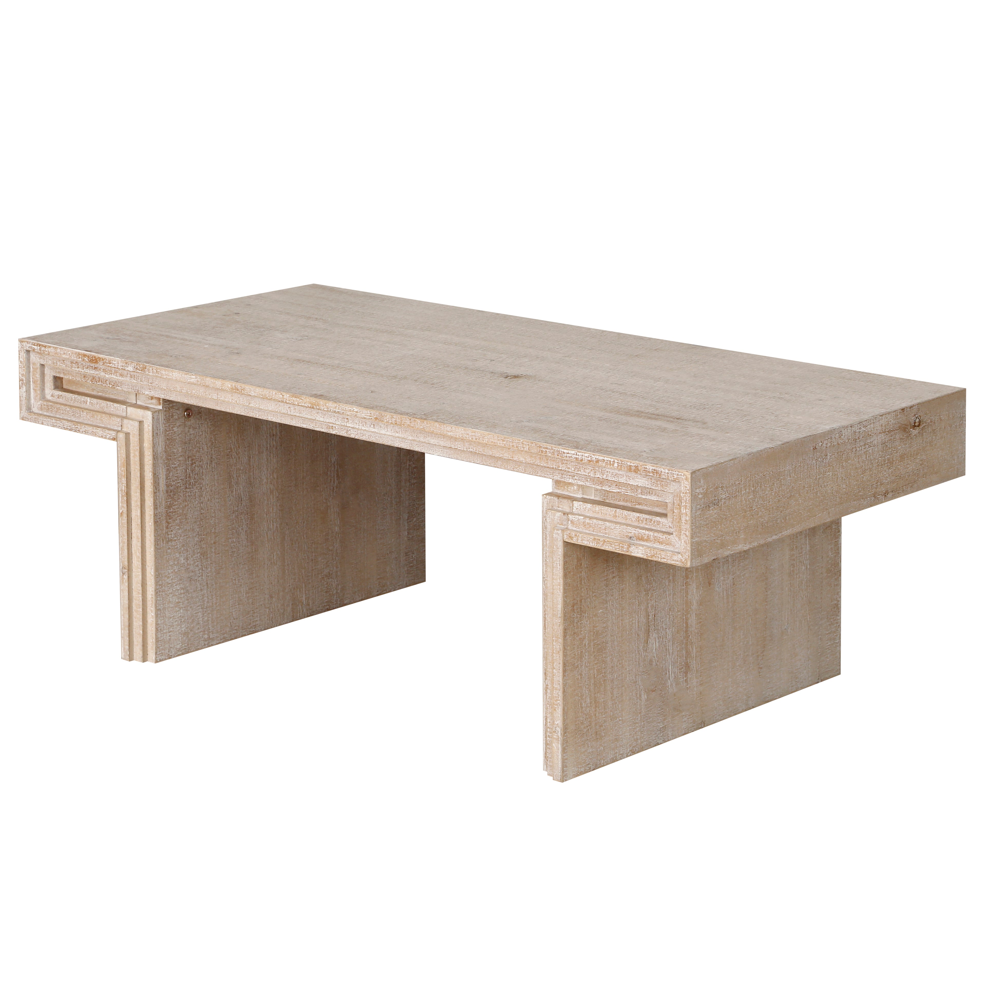 Modern Farmhouse Reclaimed Wood Texture Coffee Table – Pier 1