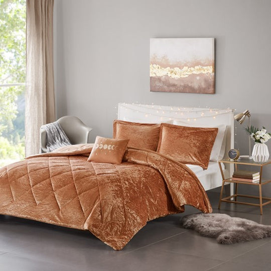Velvet Twin/Twin XL Comforter Set with Throw Pillow – Pier 1
