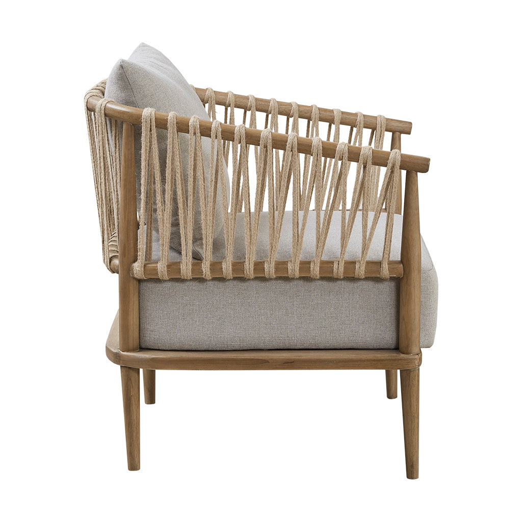 Accent Chair with Weave Rope Design and Seat Cushion - Pier 1