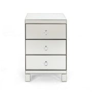 Side Table with 3 Drawers and Mirrored Design - Pier 1