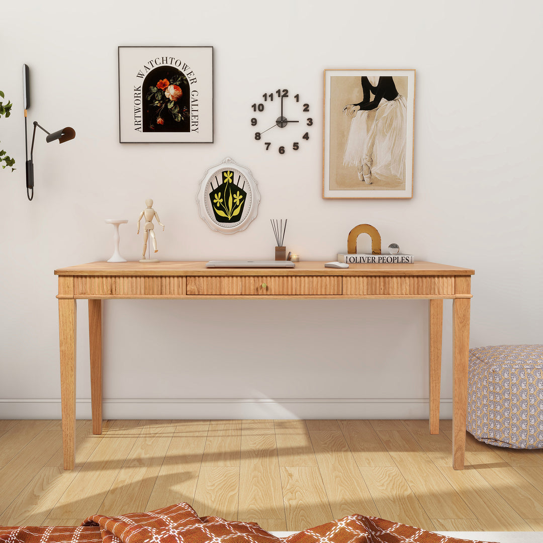 Dumont Modern Farmhouse 1-Drawer Fluted Home Office Writing Desk – Pier 1
