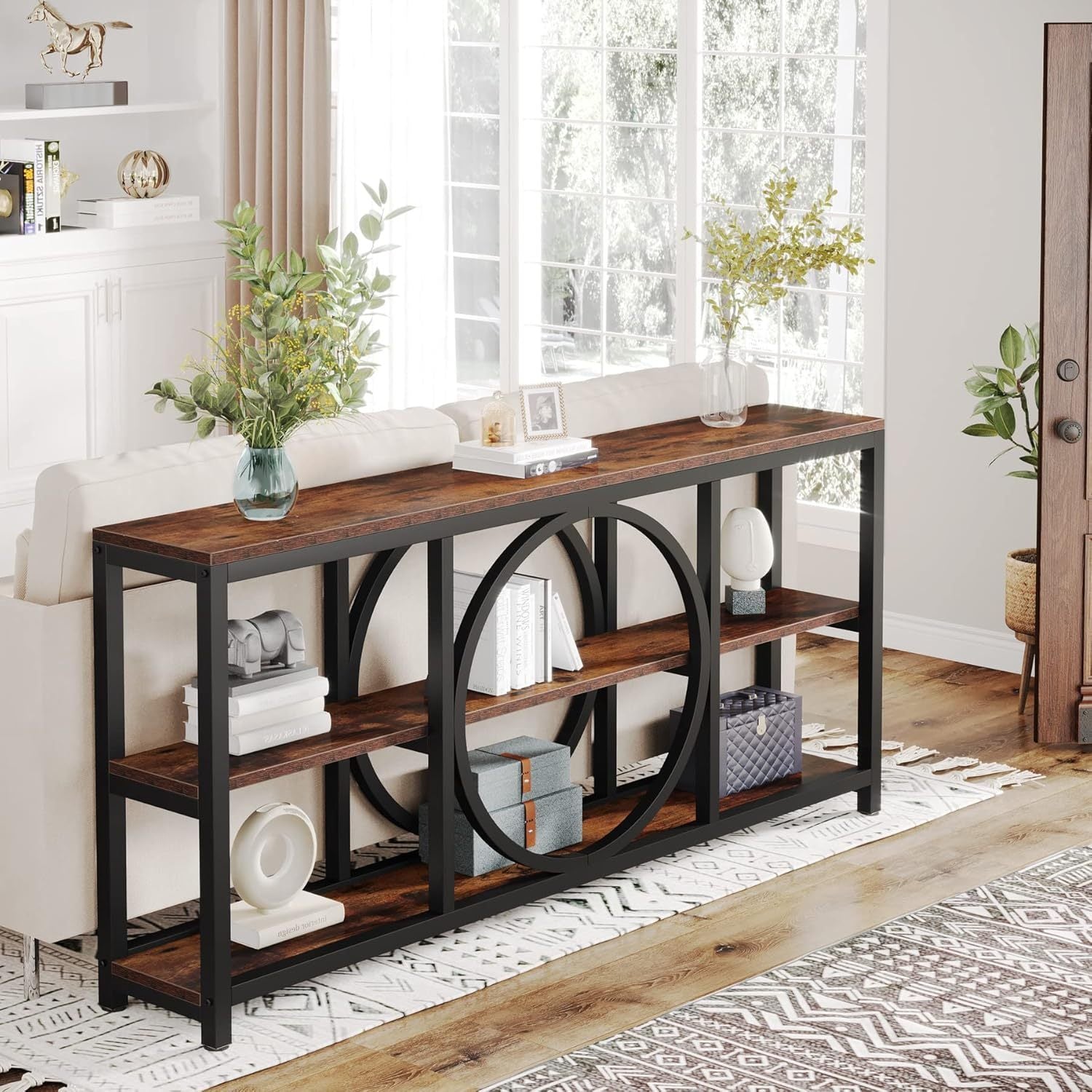 Claybourne 3-Tier Sofa Table with Circular Frame – Pier 1