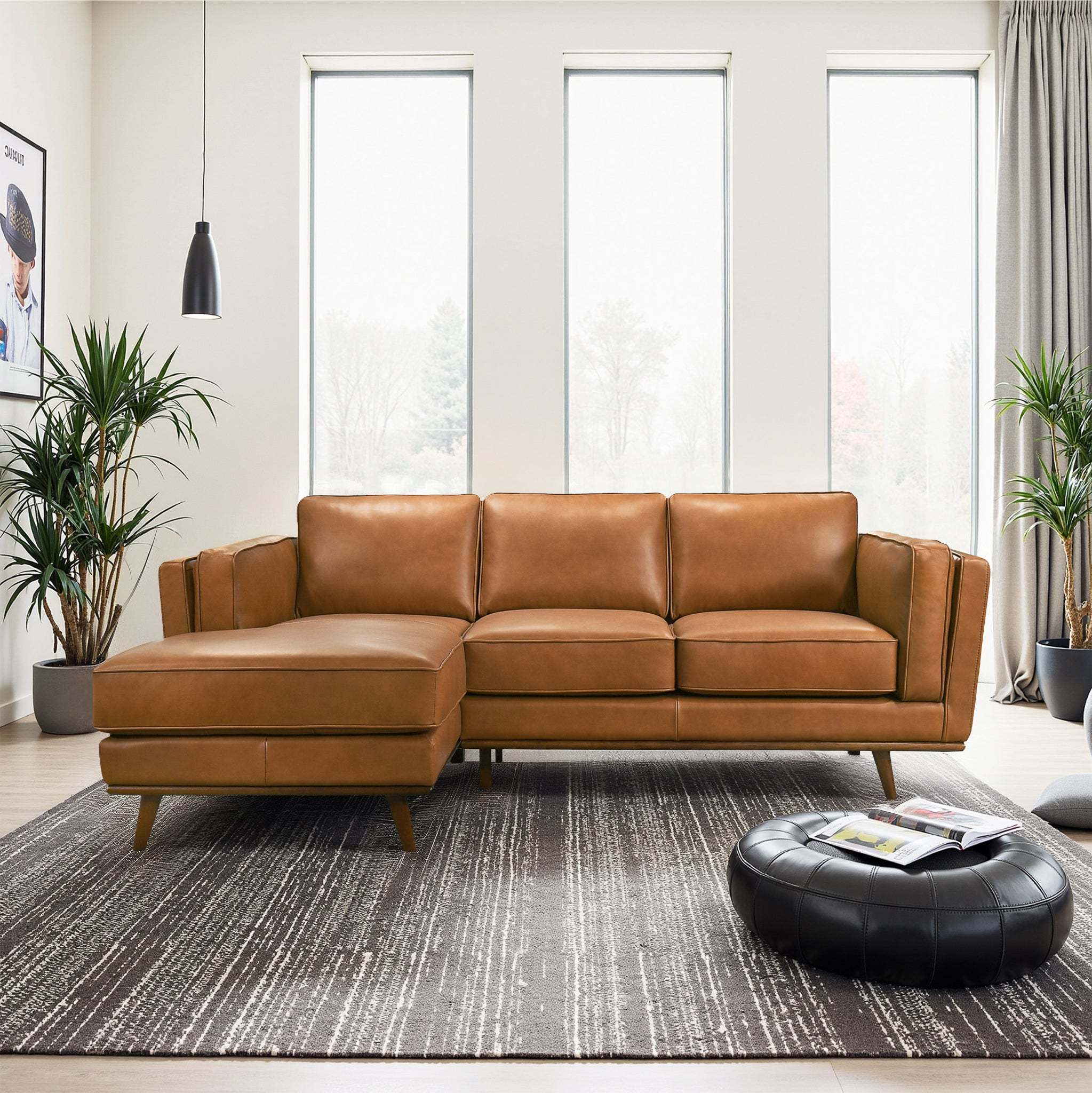 Chase Genuine Leather Sectional Left Facing - Pier 1
