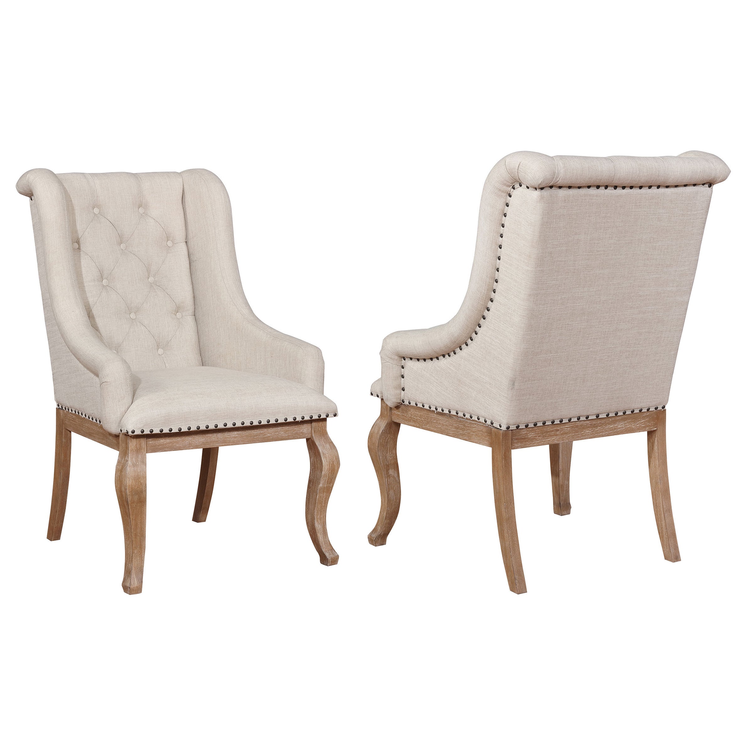Fremont Barley Brown Upholstered Dining Chairs, Set of 2 – Pier 1