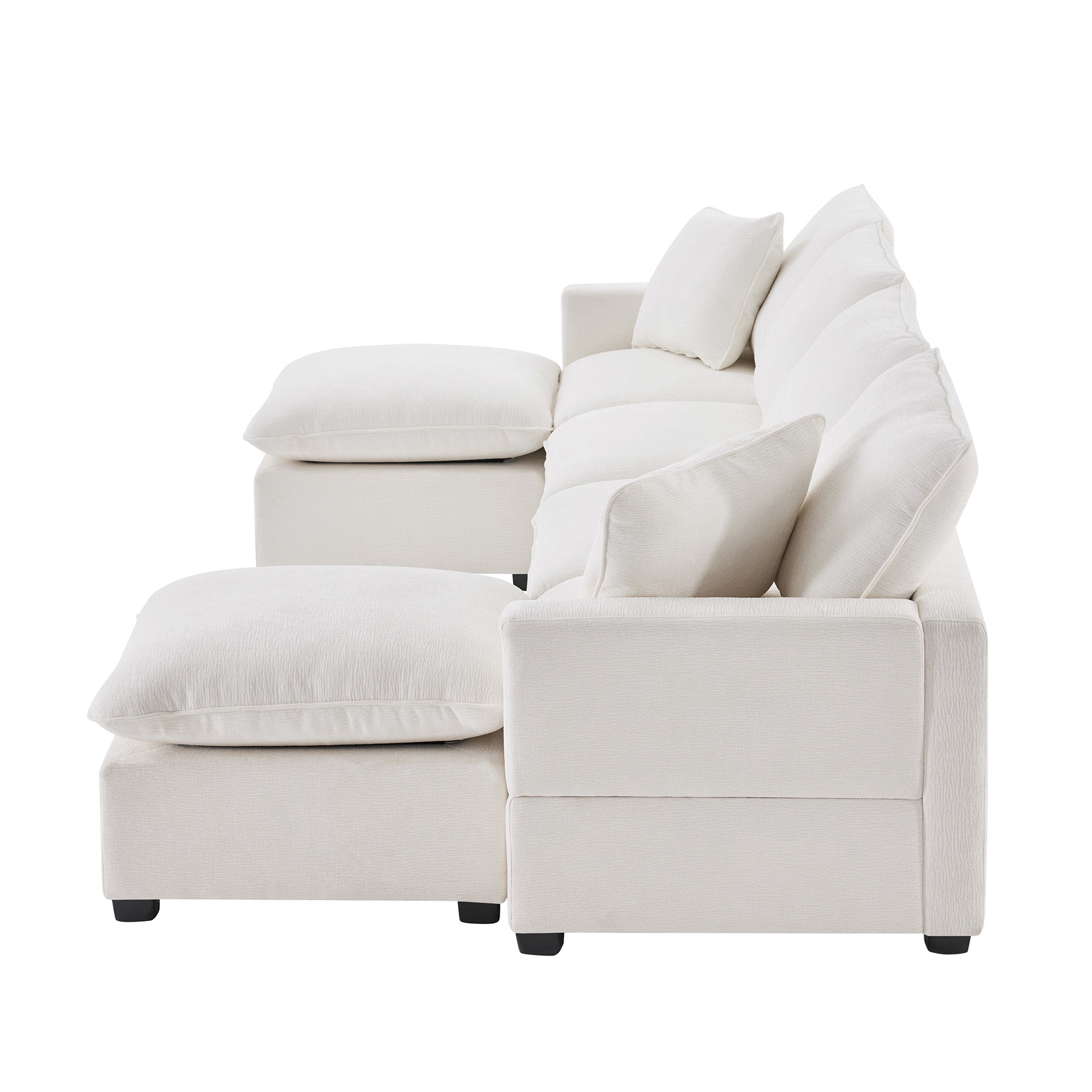 Chenille Modular U-Shape Sectional Sofa, Seats 6 – Pier 1