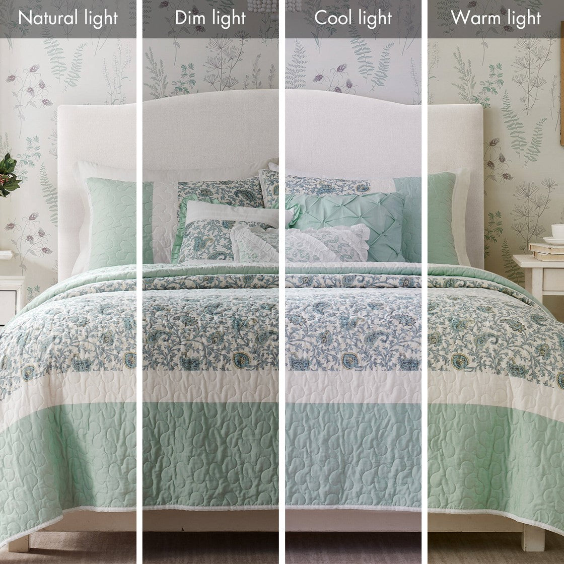 Dawn 6-Piece Cotton Percale Quilt Set with Throw Pillows – Pier 1