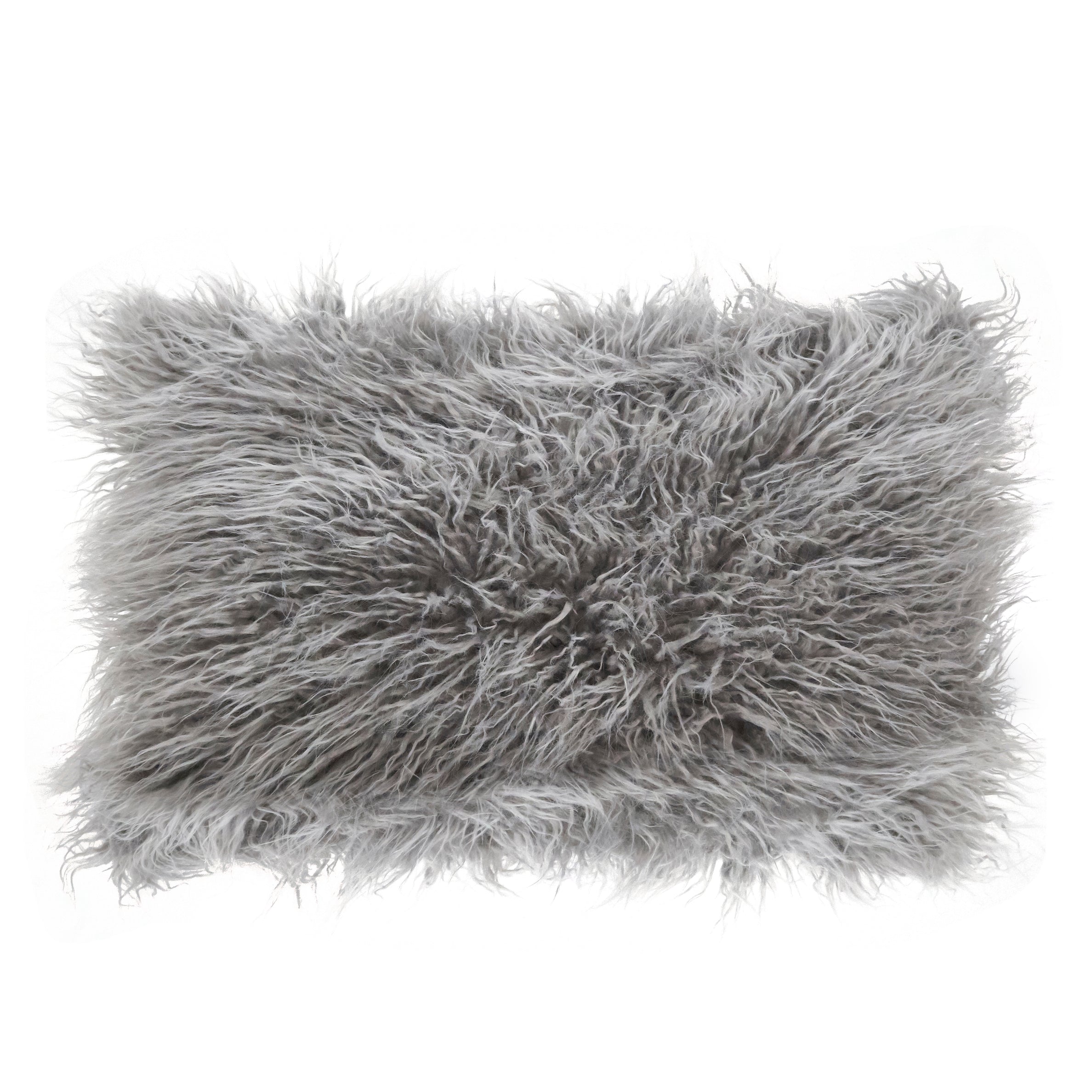 Mongolian Faux Fur Poly Filled Throw Pillow – Pier 1