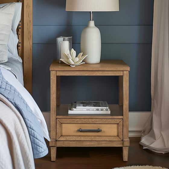 Nightstand with Bottom Drawer and Open Shelf - Pier 1