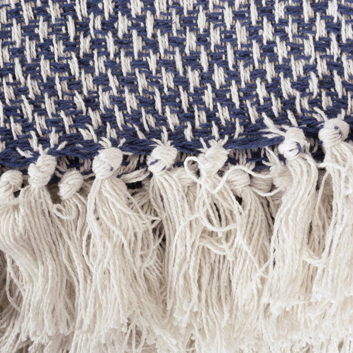 Nautical Blue Woven Throw - Pier 1