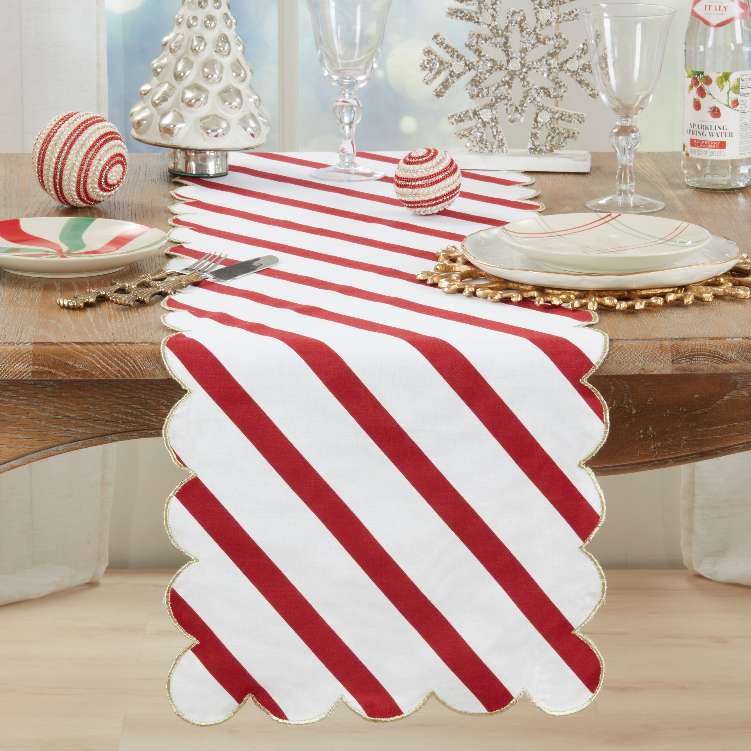 Candy Stripe Scalloped Table Runner – Pier 1