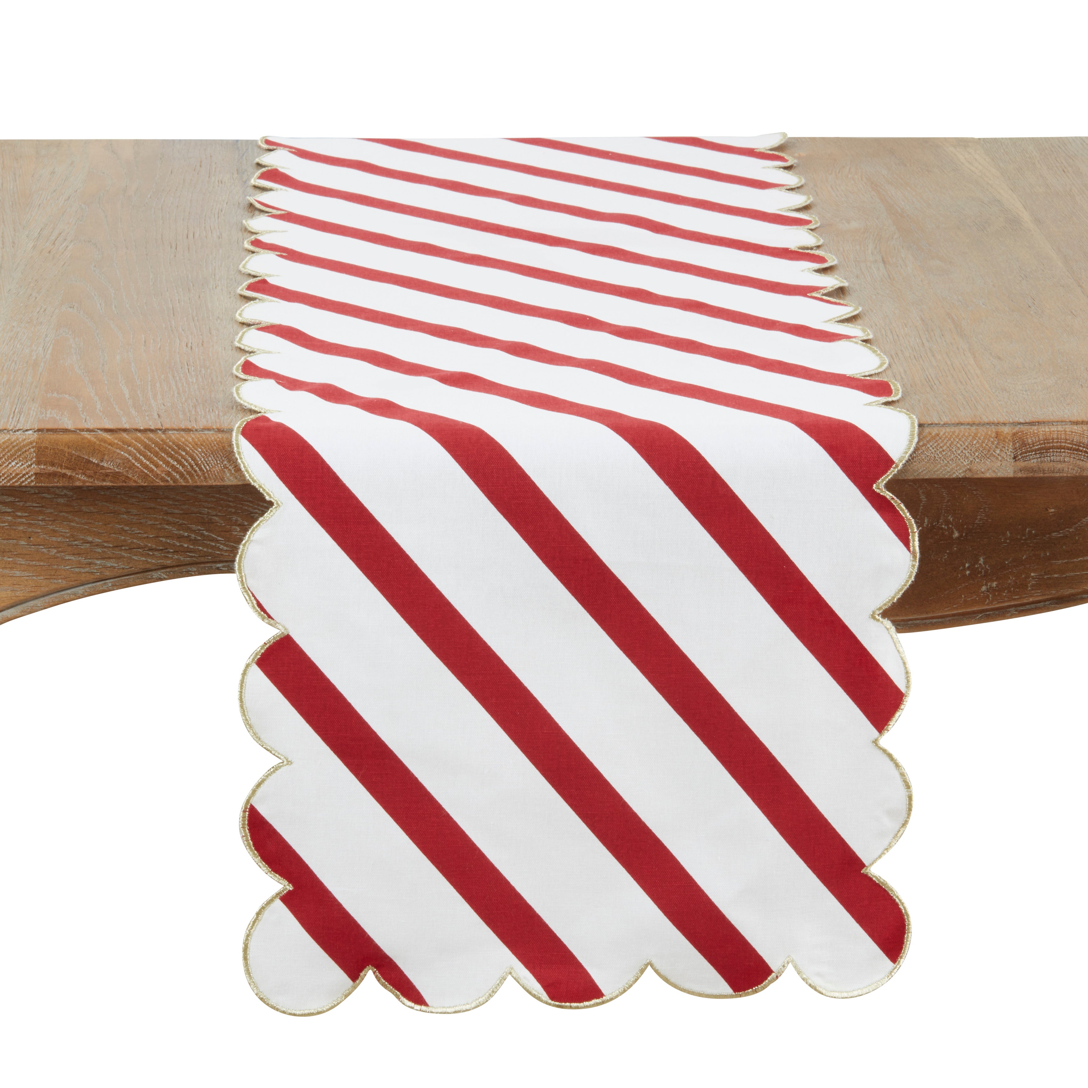 Candy Stripe Scalloped Table Runner – Pier 1