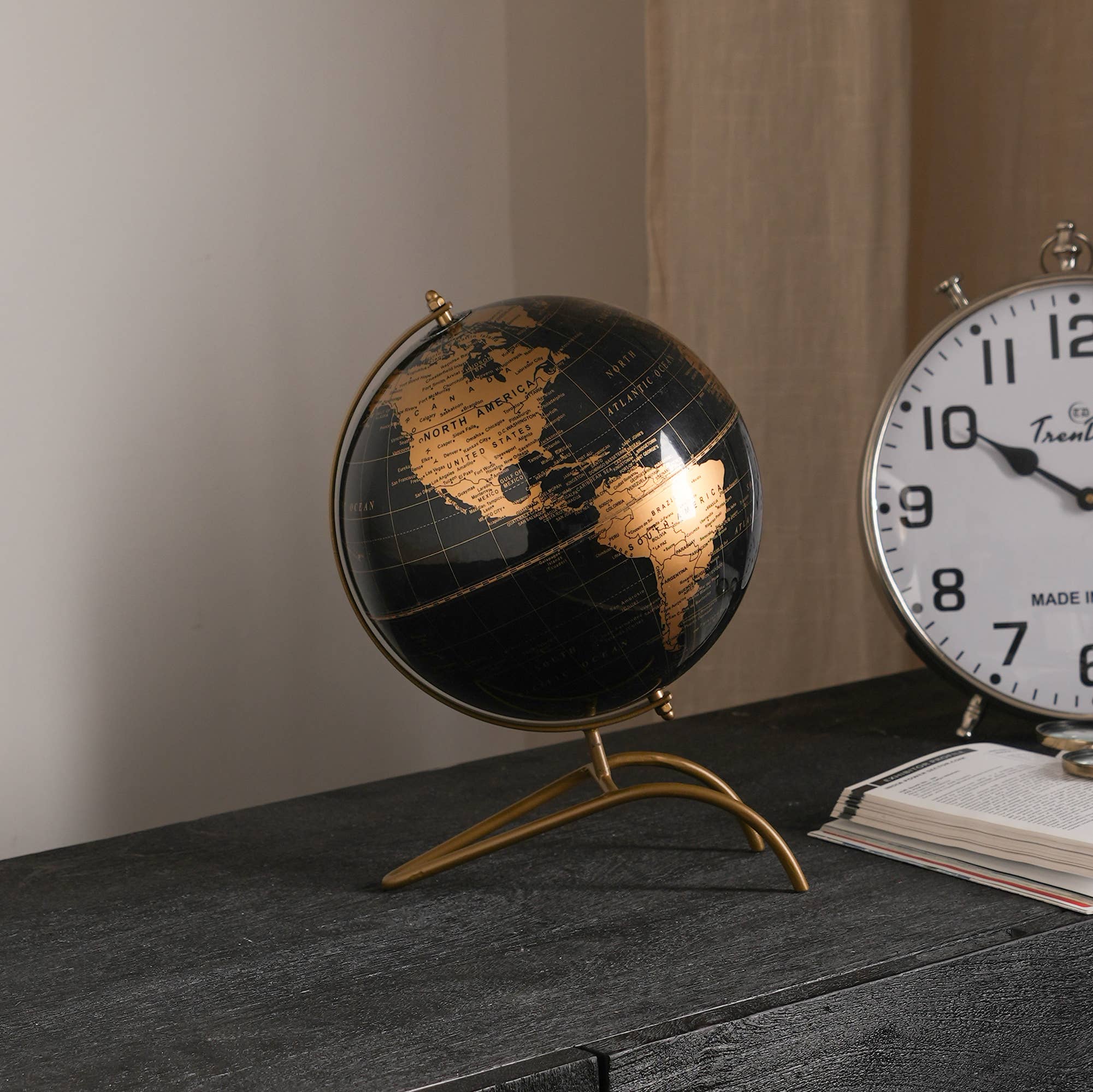 Tabletop Iron Electroplated Globe With V Stand - Pier 1