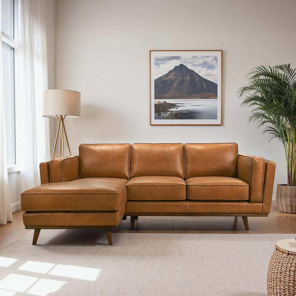 Chase Genuine Leather Sectional Left Facing - Pier 1