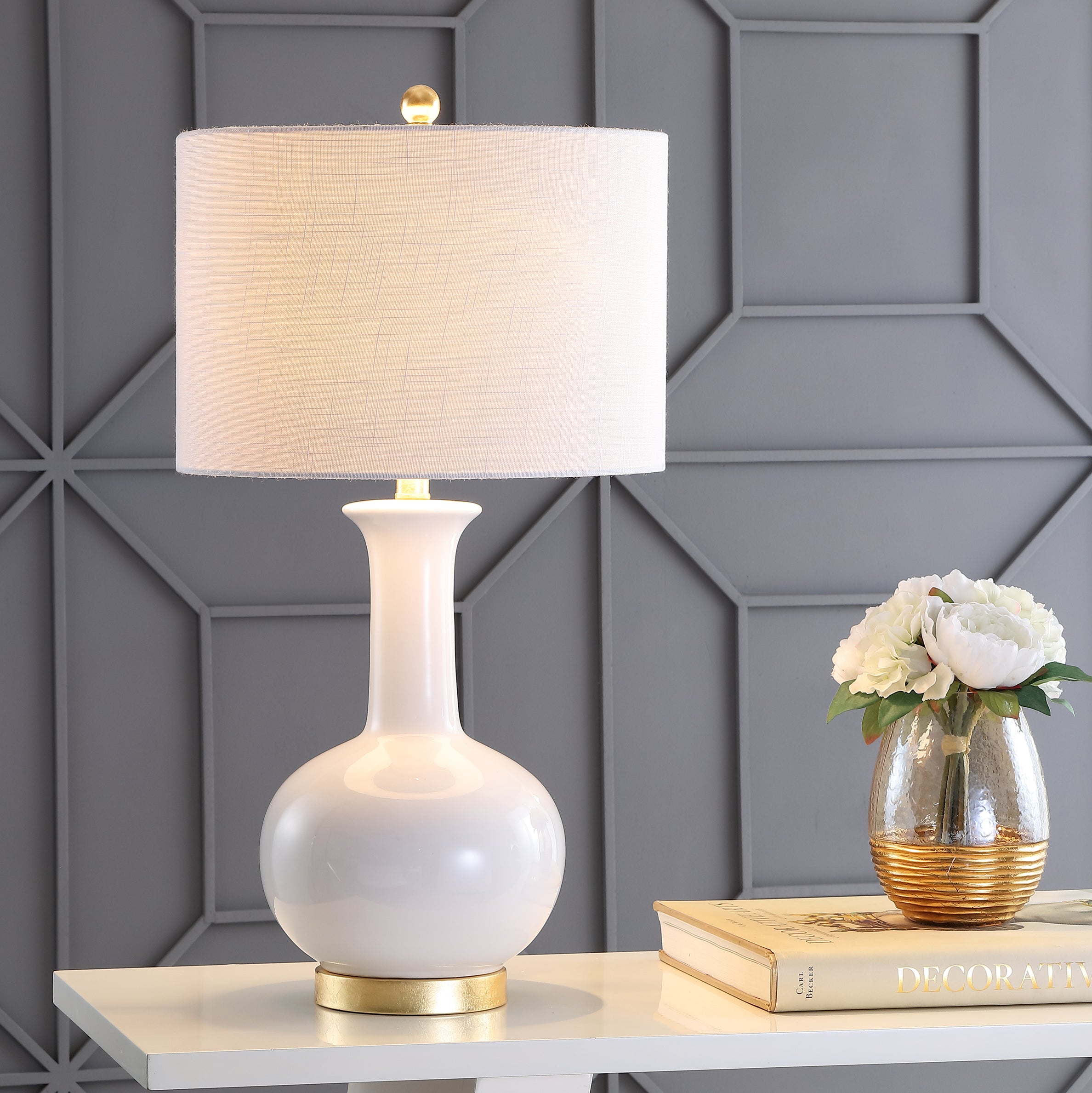 Brussels Ceramic/Metal LED Table Lamp - Pier 1
